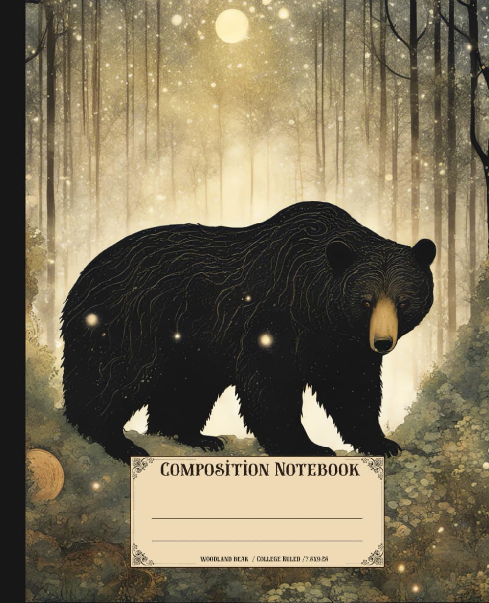 Composition Notebook. Woodland bear: Vintage forest animal theme ...