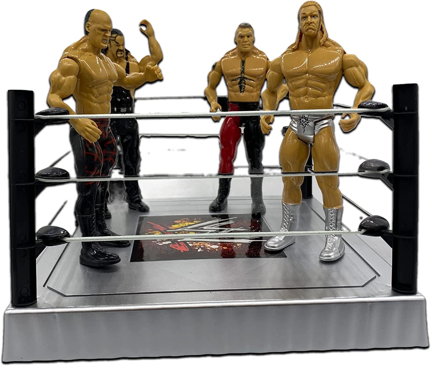 SDMAX WWE Wrestling Ring Playset with Action Figures, WWE Ring with ...
