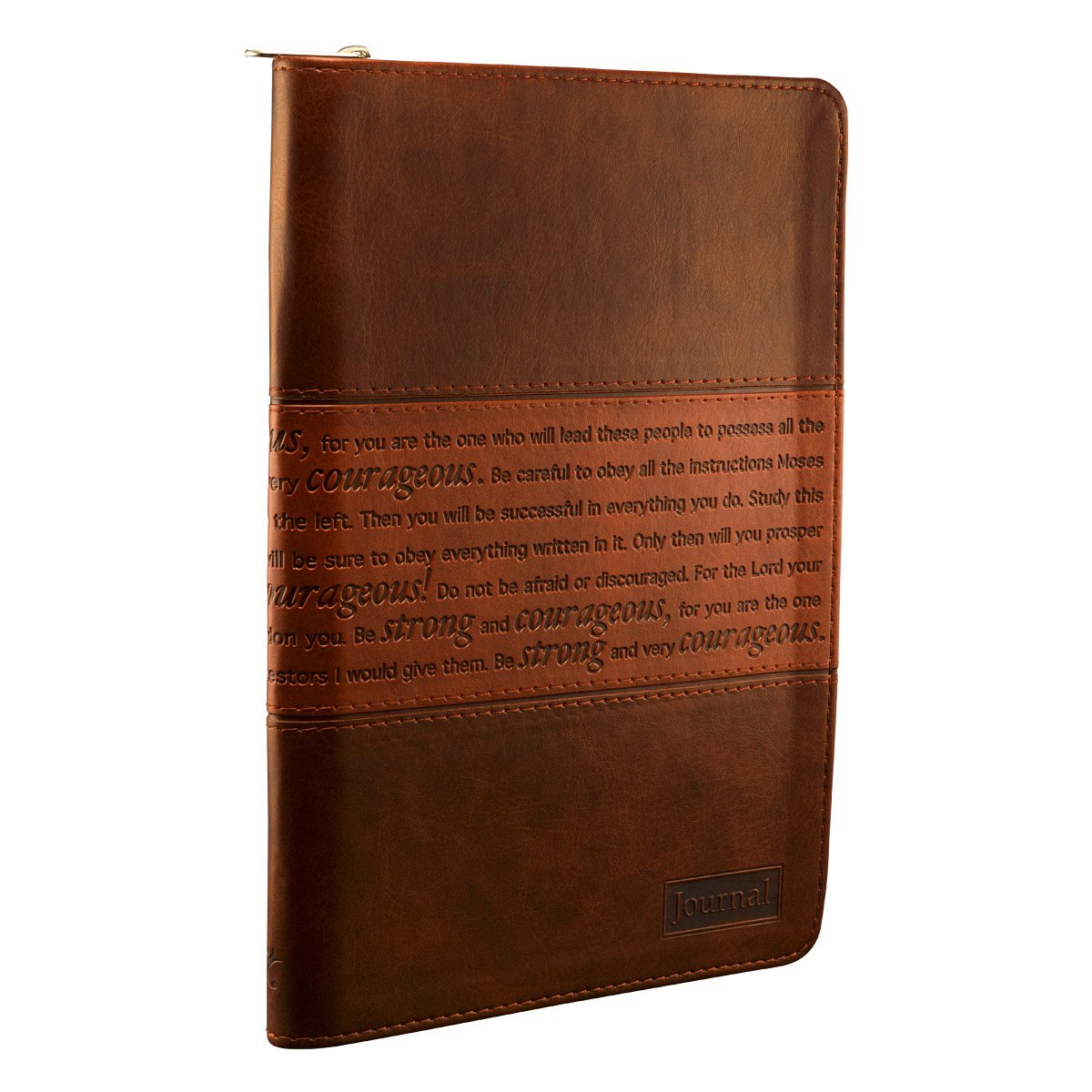 Classic Faux Leather Journal Strong and Courageous Joshua 1:57 Bible ...