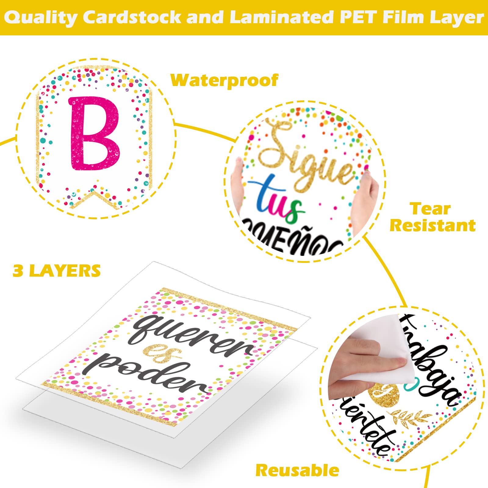 Snapklik.com : 21 Pieces Bienvenidos Inspirational Spanish Posters ...