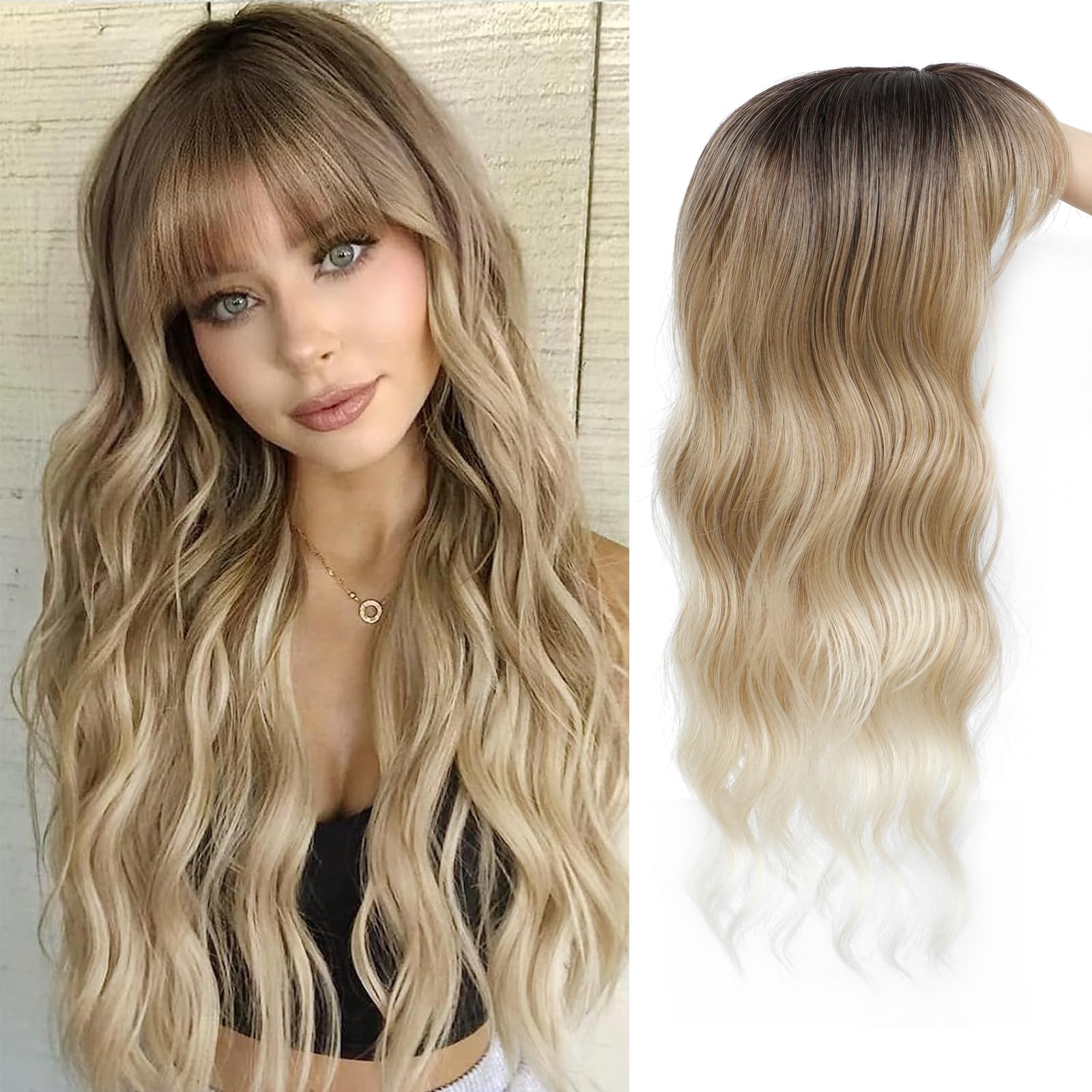 Amazon.com : Hair Toppers for Women with Thinning Hair 18 Inch Chestnut ...