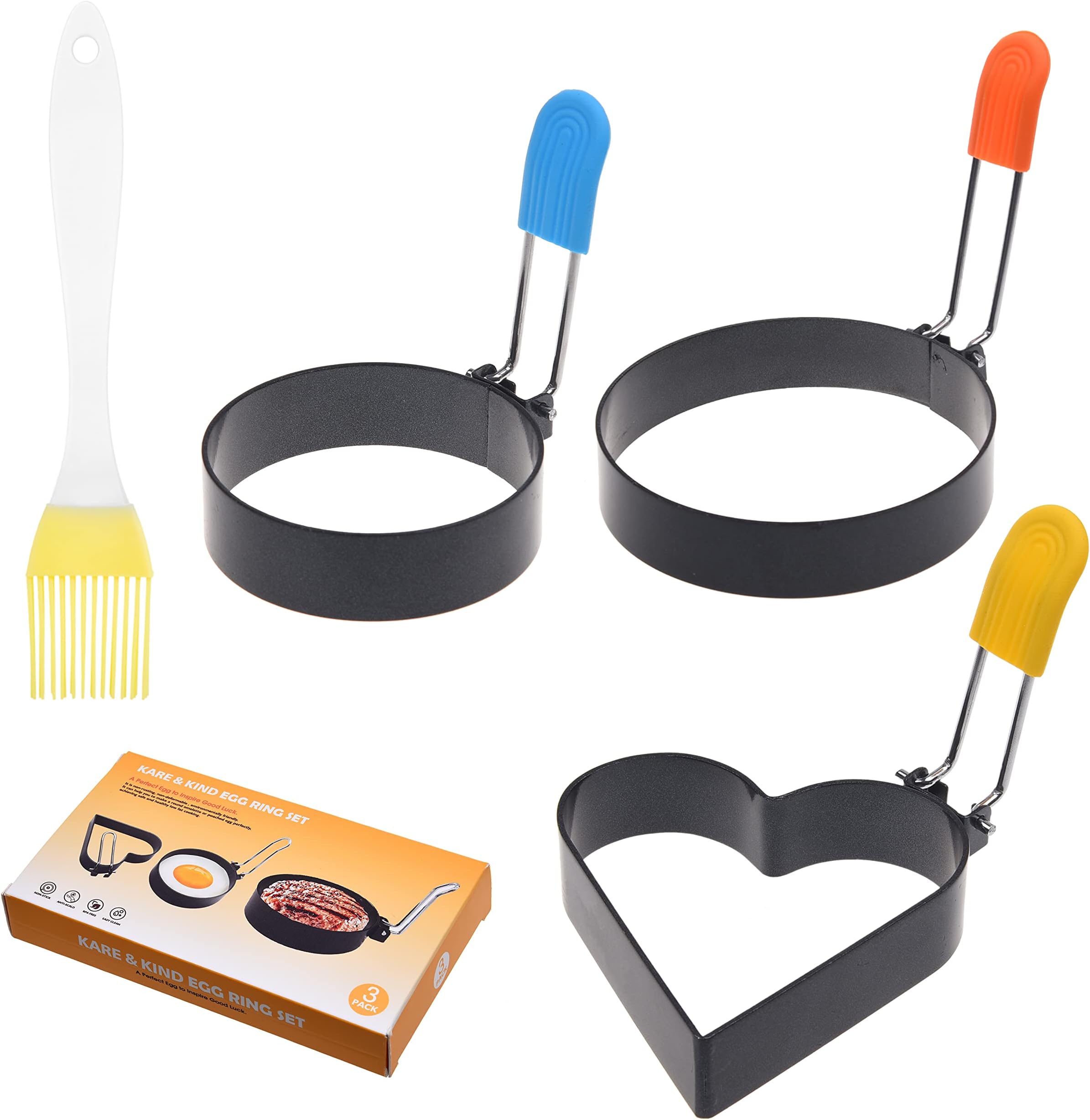 Amazon.com: Patelai 6 Pcs Nonstick Pancake Ring 6'' and 4'' Stainless ...