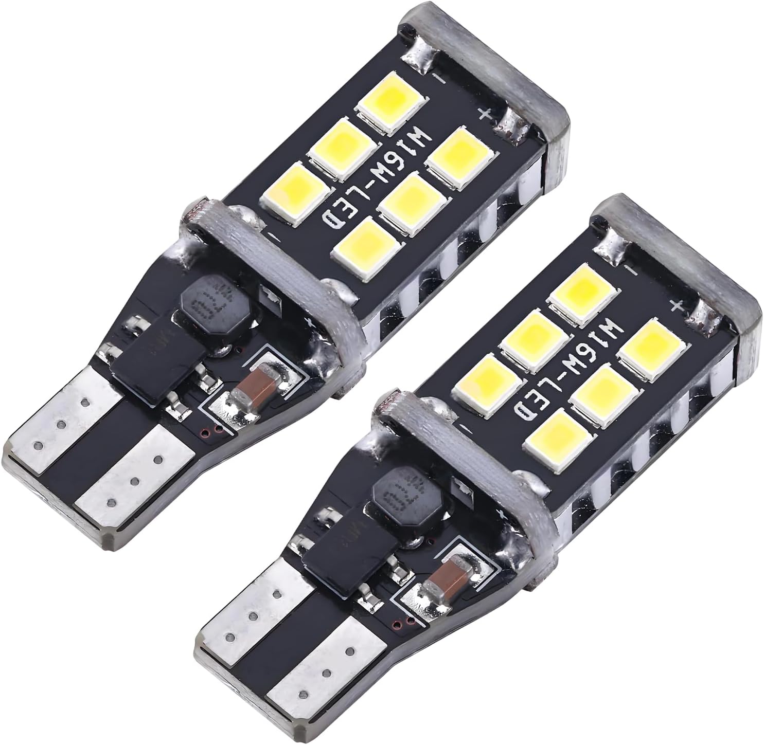 2 Pcs T15 W16W 921 912 955 LED Bulbs, Backup Light Bulb Xenon White 15 ...