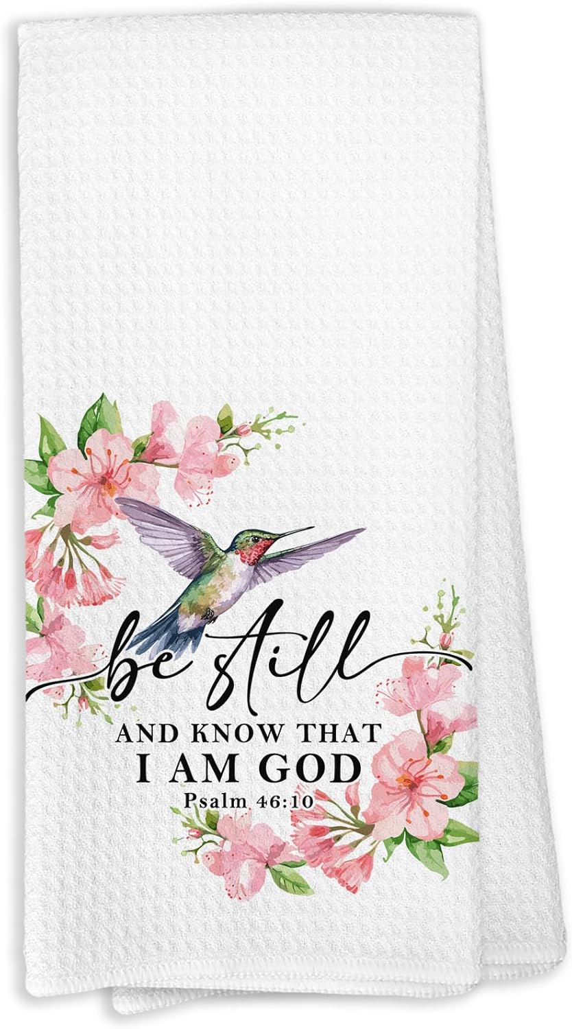 Amazon.com: KTYHD Be Still and Know That I Am God Kitchen Towels ...
