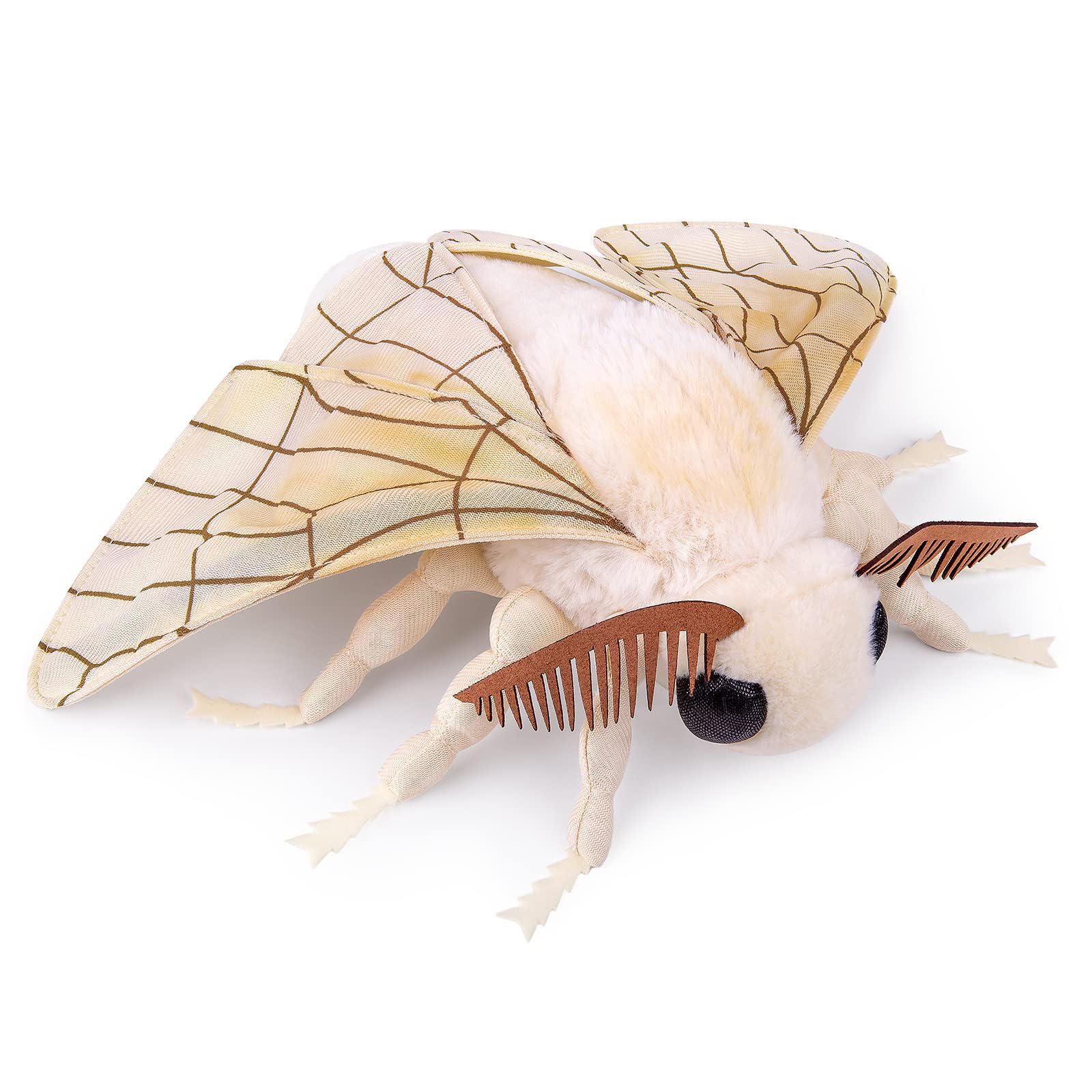 PuffPurrs Silk Moth Plush Toy – Lifelike Silk Moth Stuffed Animals 11in ...