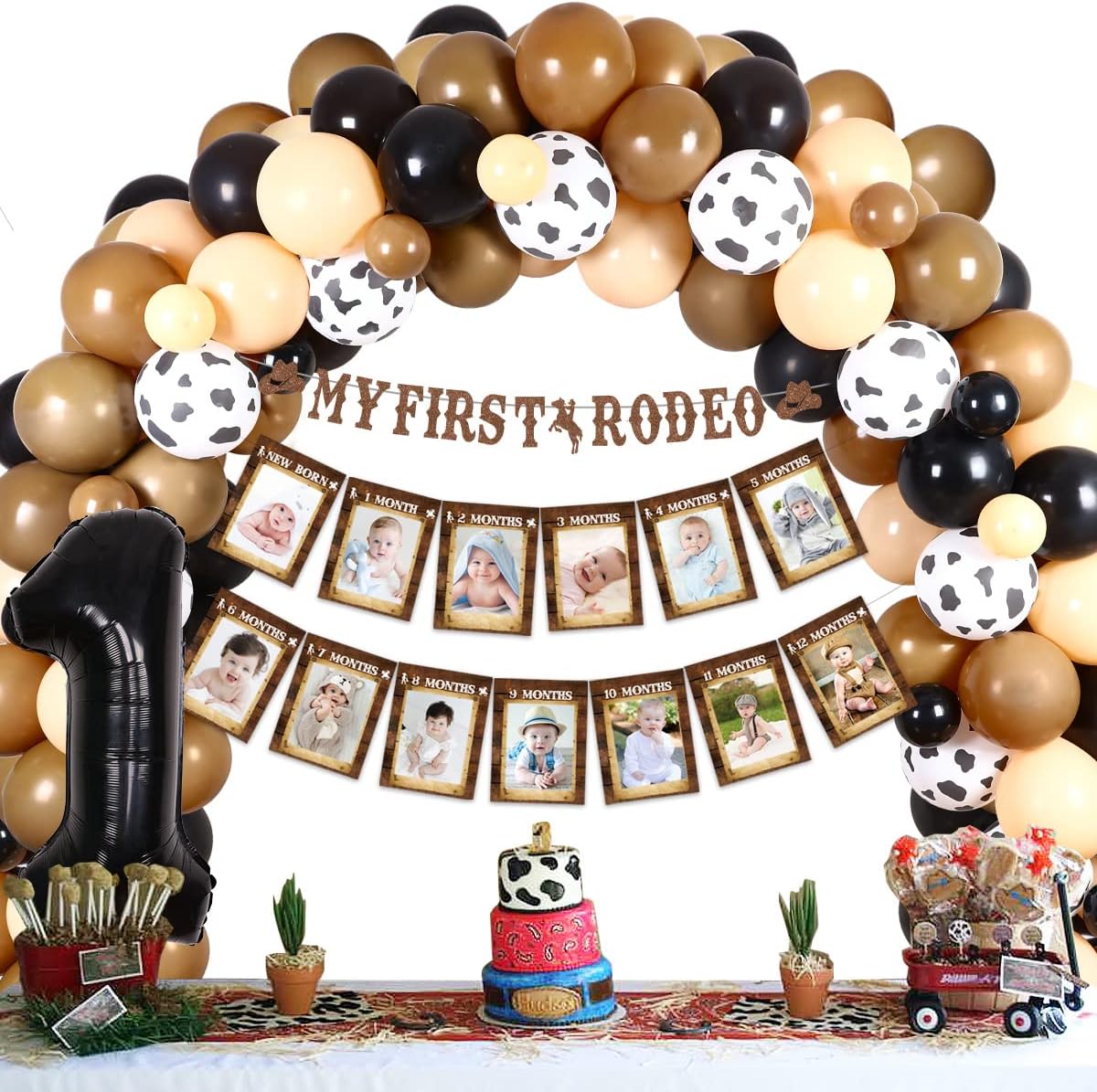 Amazon.com: First Rodeo Party Decorations Western Cowboy 1st Party ...