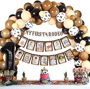 Amazon.com: First Rodeo Party Decorations Western Cowboy 1st Party ...