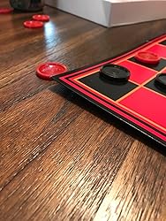 Amazon.com: Family Classics Checkers - With Folding Board and ...