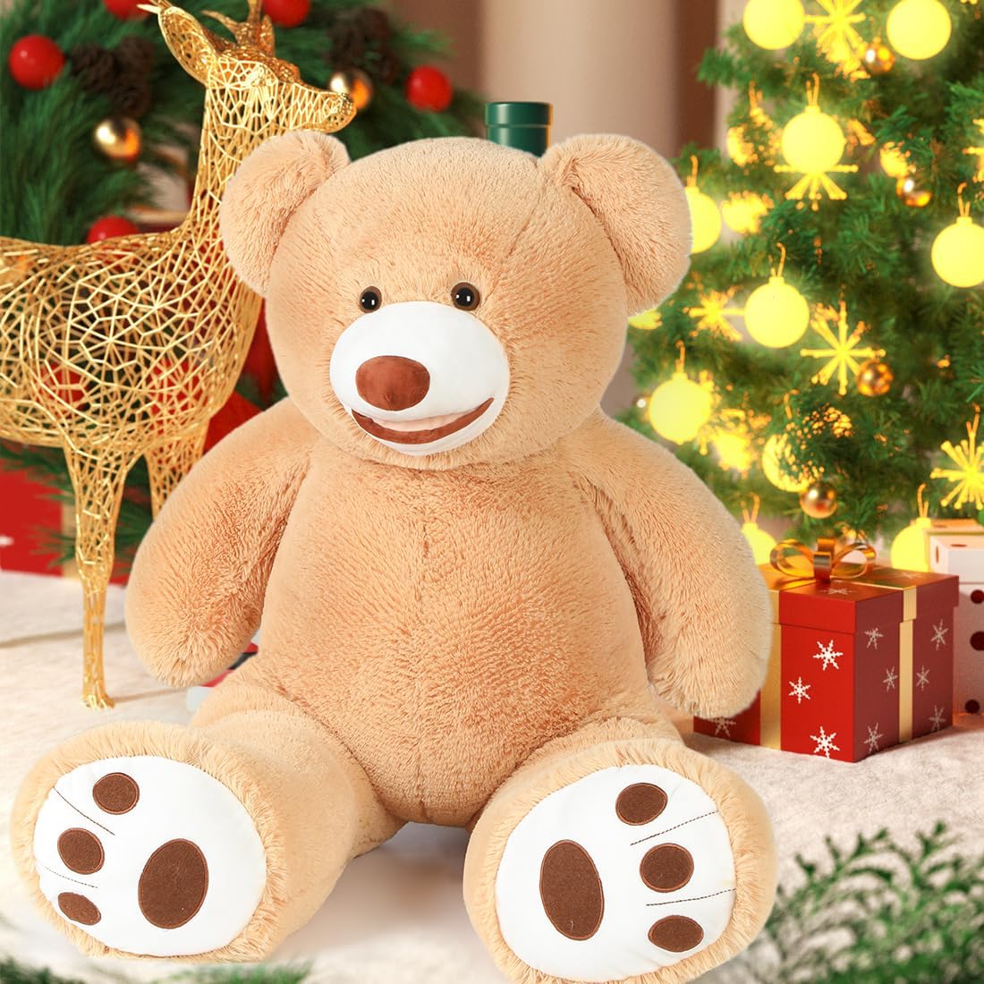 JUCT Oso de peluche gigante lindo y grande de peluche para el día de ...