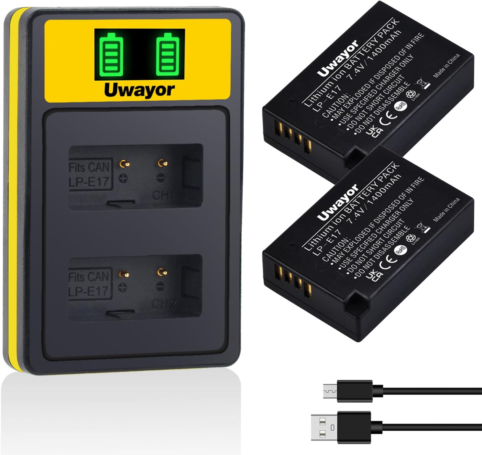 Amazon.com: Pickle Power 2-Pack LP-E17 Battery and LED Dual Charger for ...