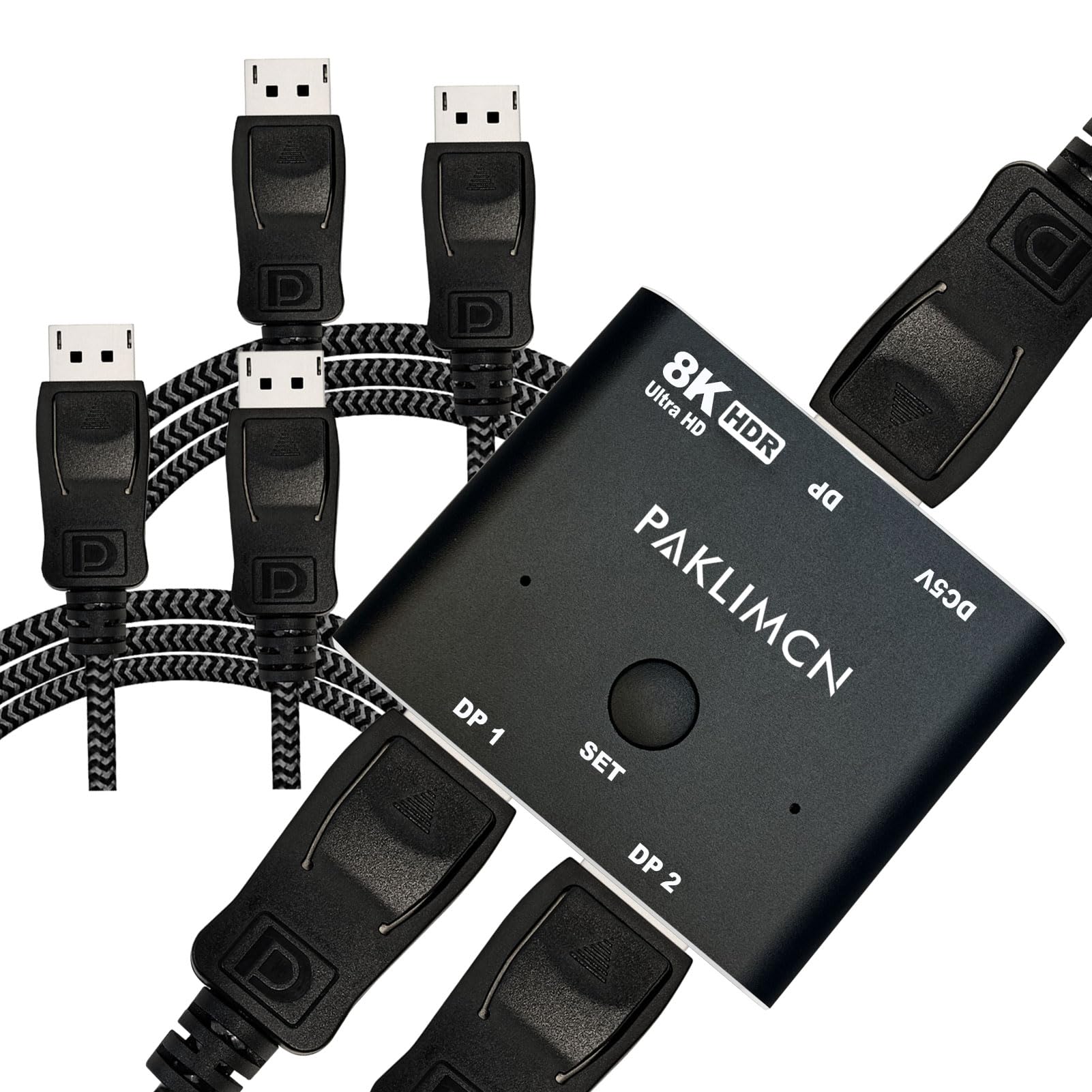 8k Bi Directional Displayport Switch 2pack 8k Dp Cable Display ...