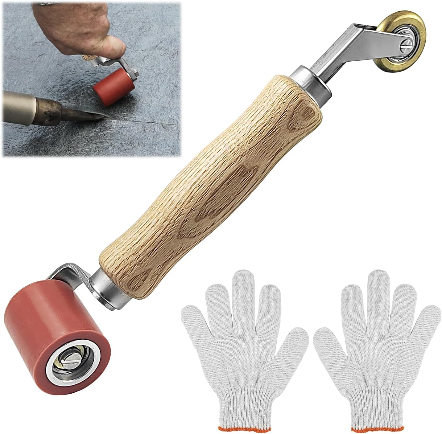 2 in 1 Seam Roller, with White Gloves, Welding Handheld Roller ...