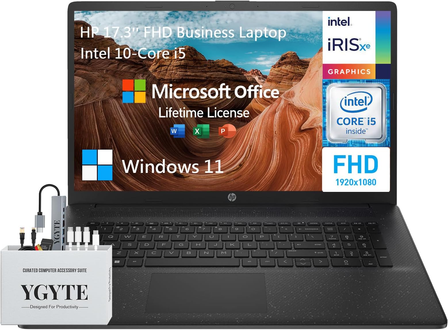 Amazon.com: HP 17 Inch Laptop Computer, FHD IPS 17.3 Laptop PC, Intel ...