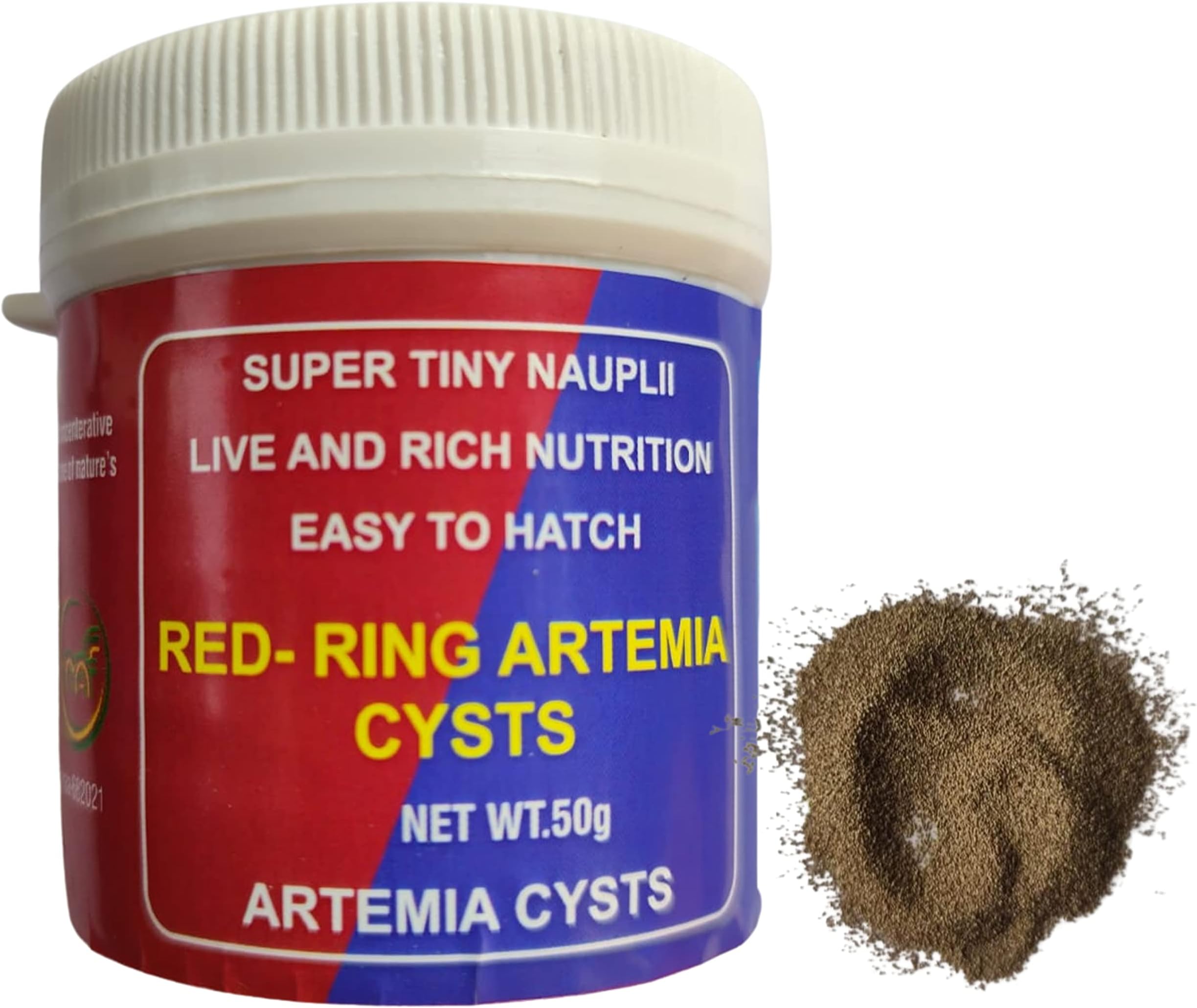 MAF Red Ring Artemia Cysts, Brine Shrimp/Artemia Eggs 50 Gram 95% ...