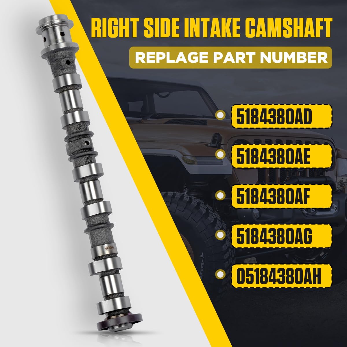 Snapklik.com : 5184380AG 5184380AF Right Side Intake Camshaft ...