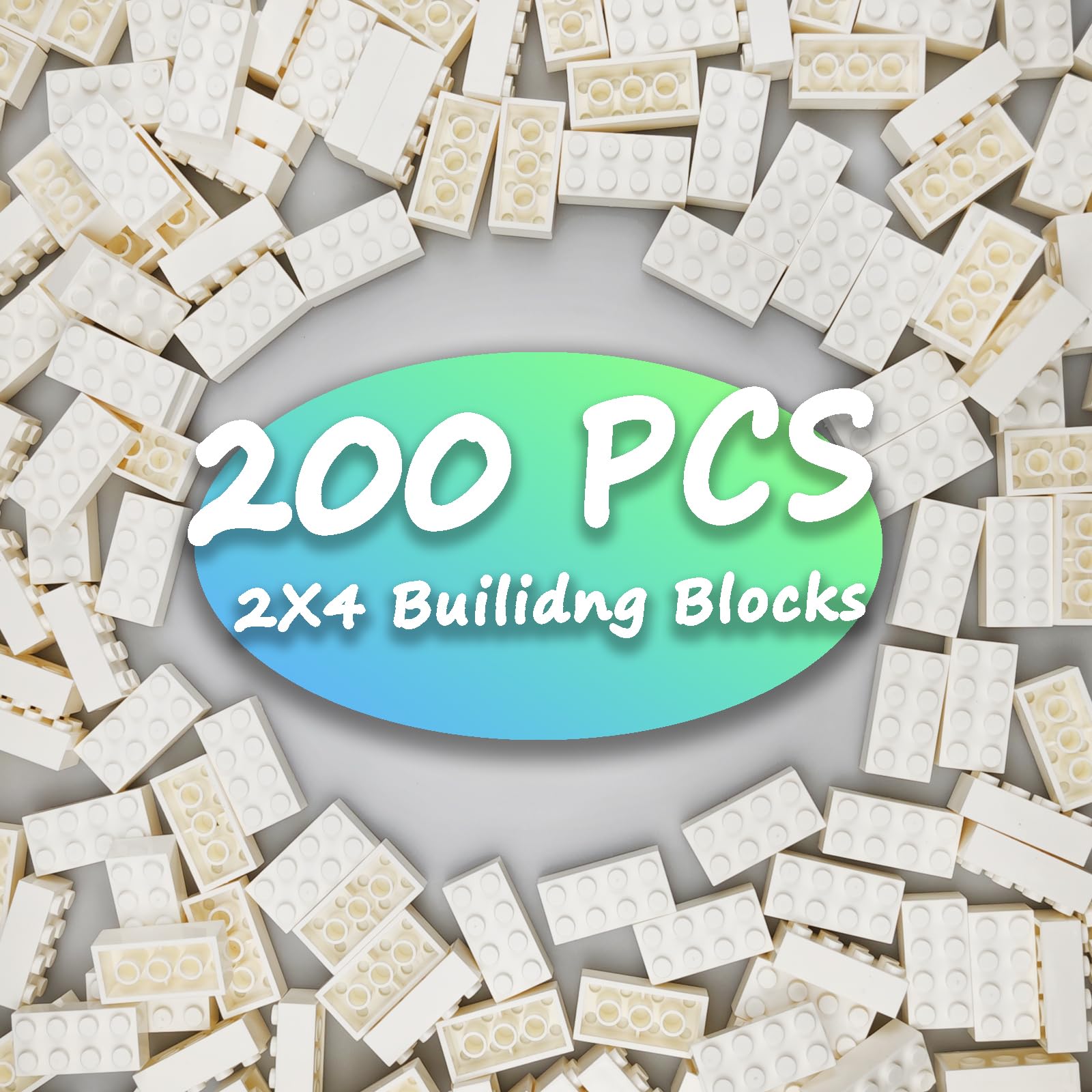 Amazon.com: HUIZDQ 200 Piece Classic Building Bricks, 2x4 Building ...