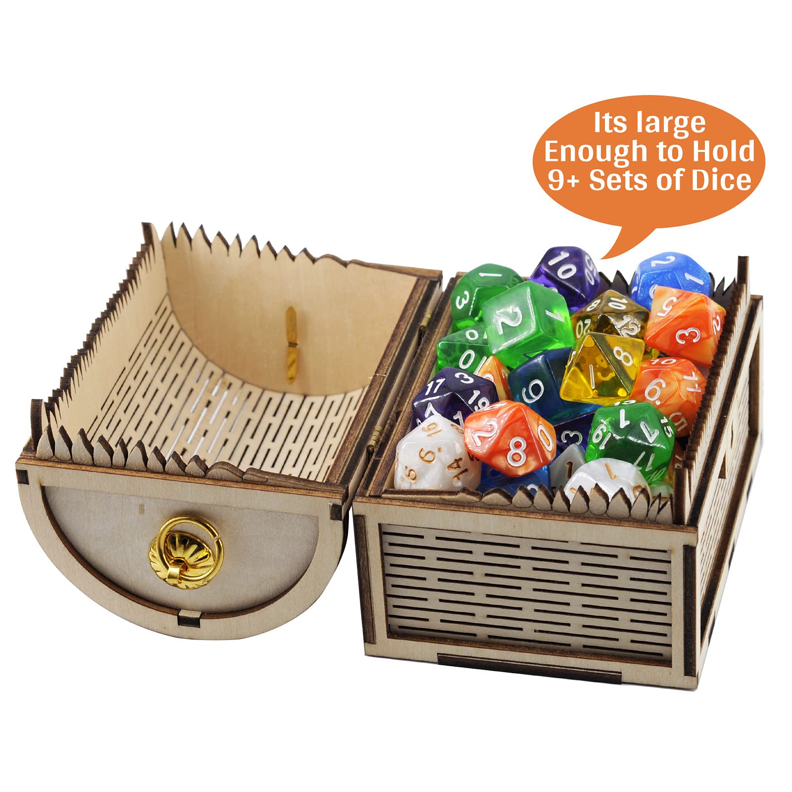 Mimic Chest Dice Box Custom Monster Wood Board Game Accessory ...