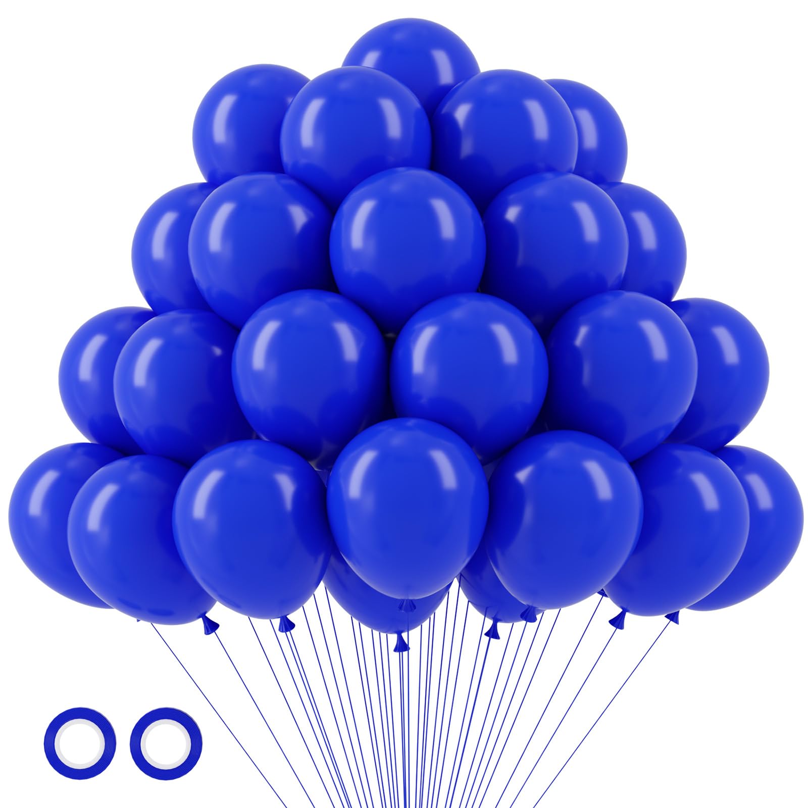 Amazon.com: Voircoloria 105pcs Royal Blue Balloons 12inch Party ...