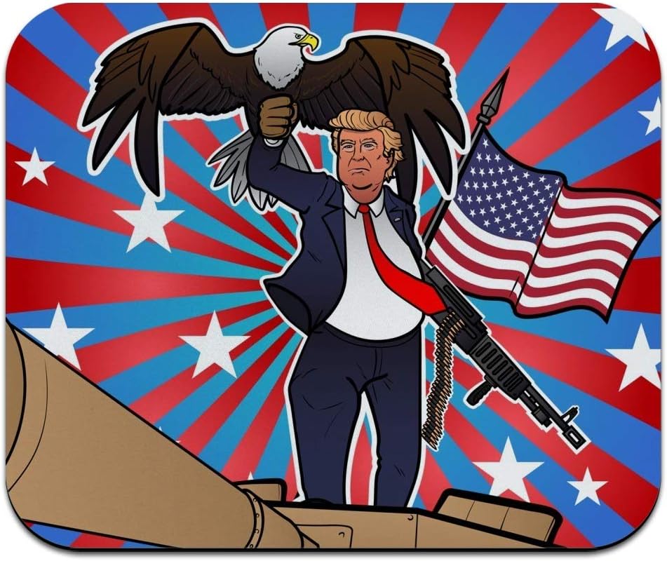 Amazon.com : Patriotic Donald Trump with Eagle American Flag Gun Low ...