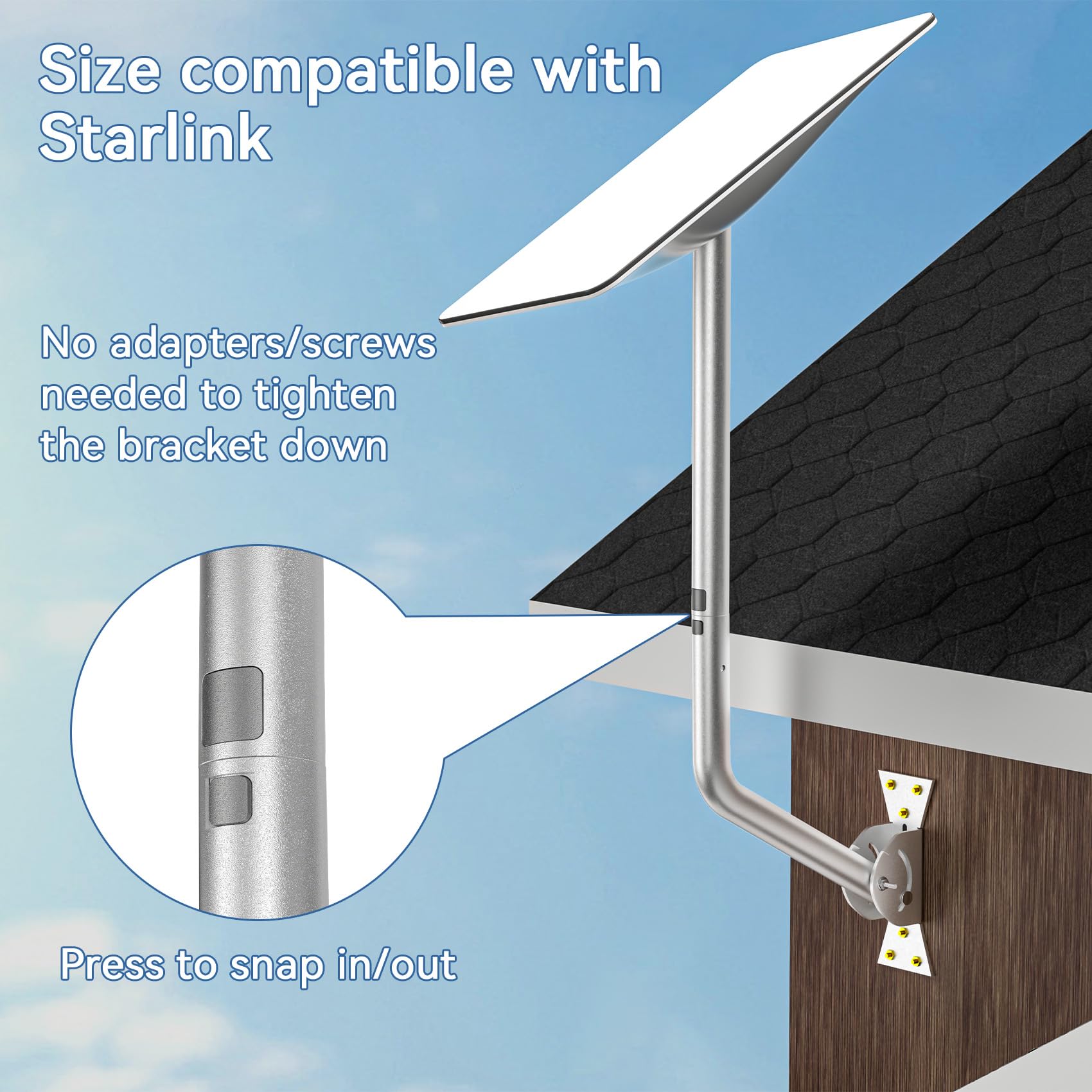 Snapklik.com : SUBFIX 18 Inch Starlink Wall Mount, Starlink Mounting ...