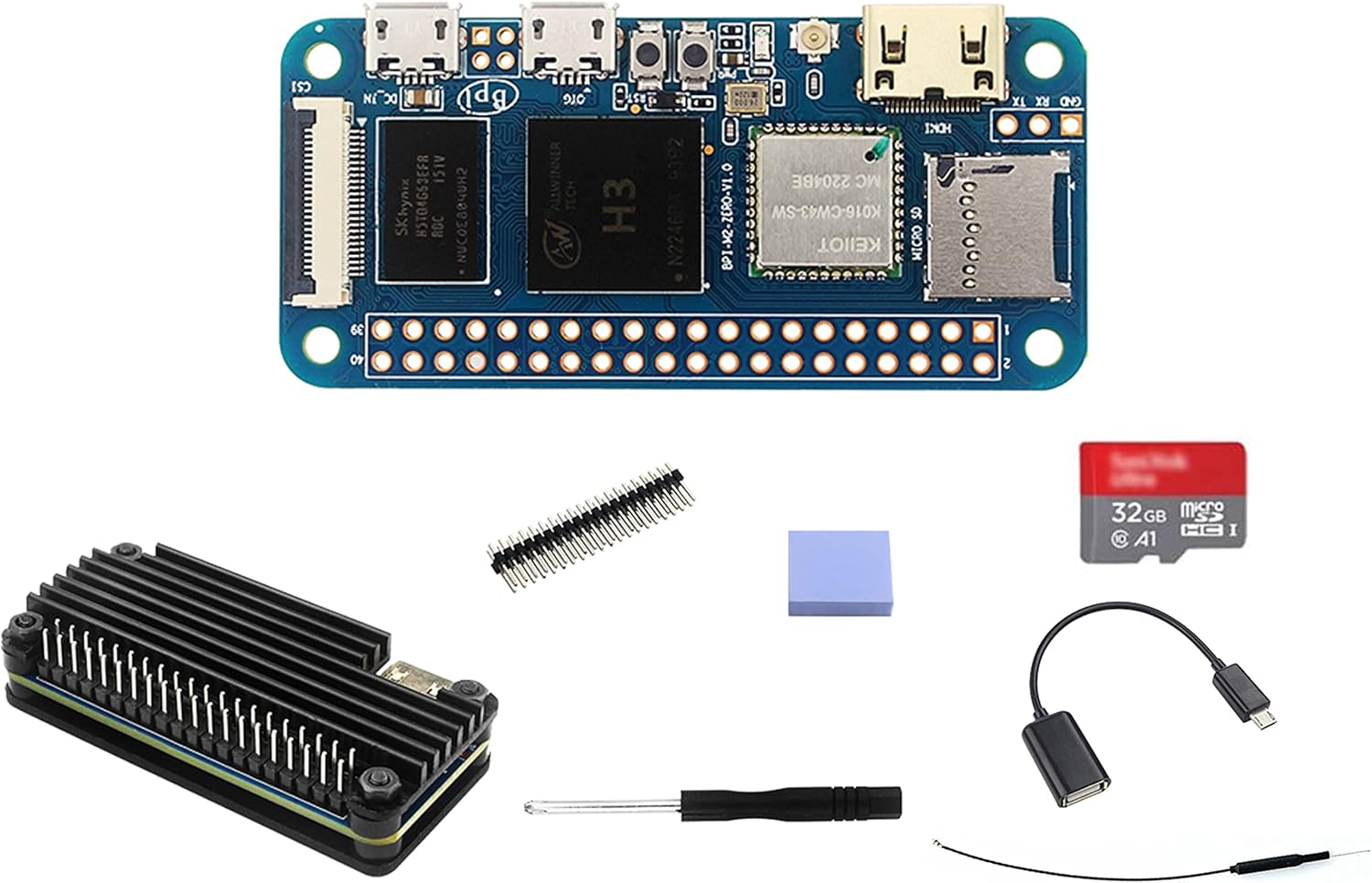 Amazon.com: Banana Pi M2 Zero Alliwnner H3 IoT Open Source Single Board Computer Onboard Quad ...