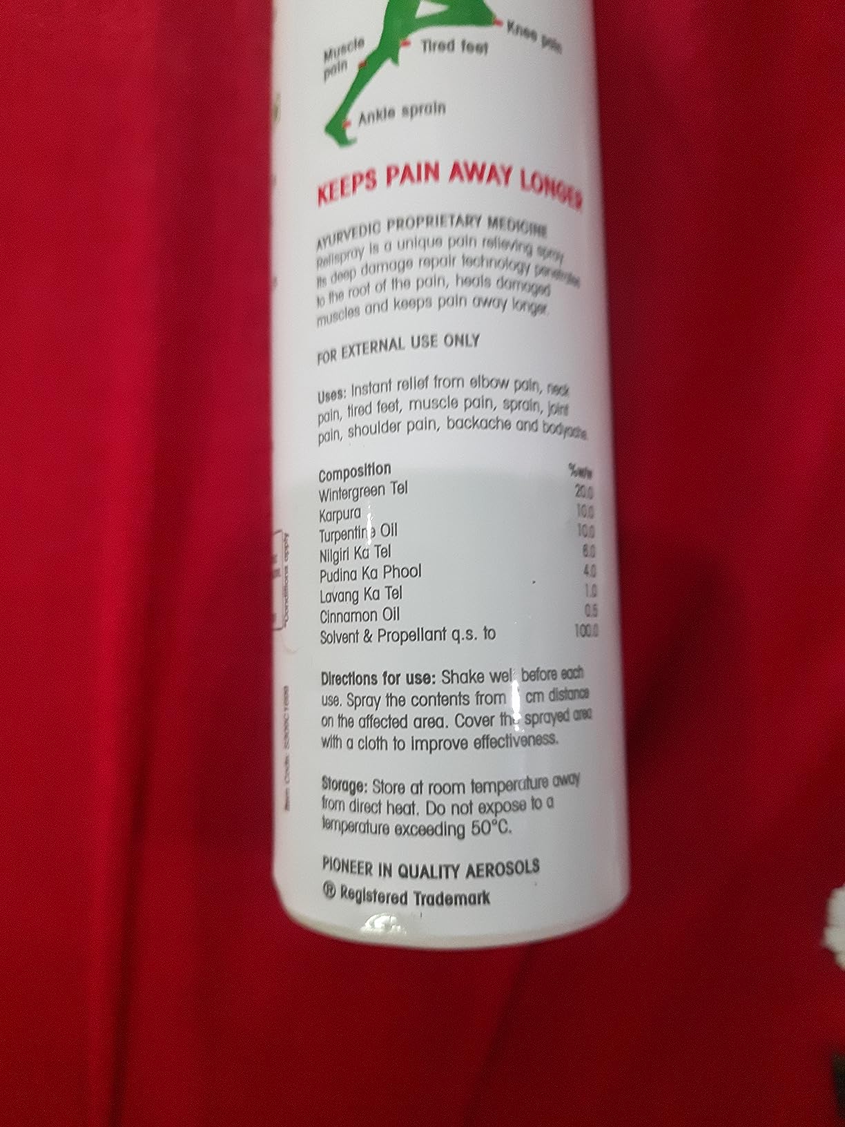 RELISPRAY Instant Pain Relief | Purely Ayurvedic Spray | Unique Pain ...