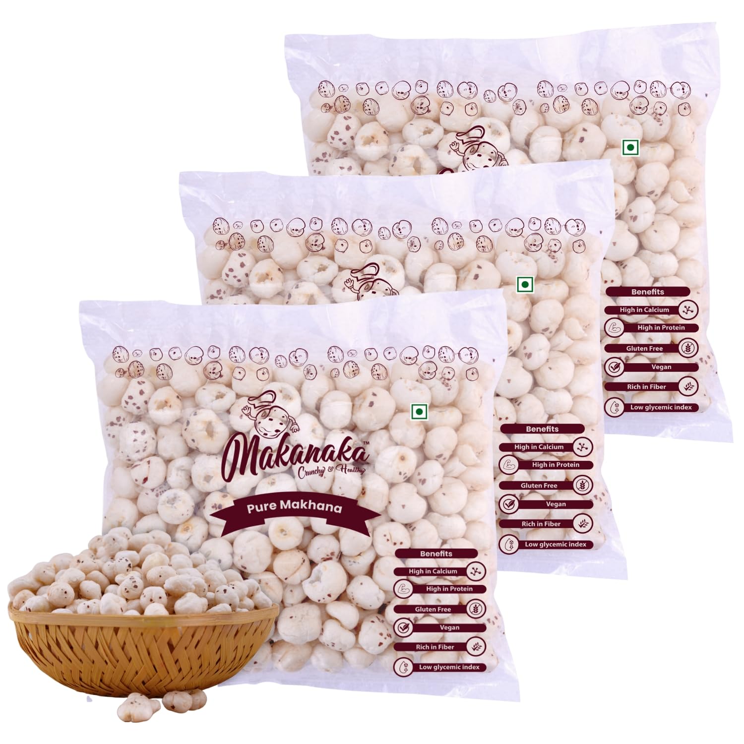 Makanaka | Raw Makhana | Fox Nut (Phool Makhana) | Premium Bombay ...