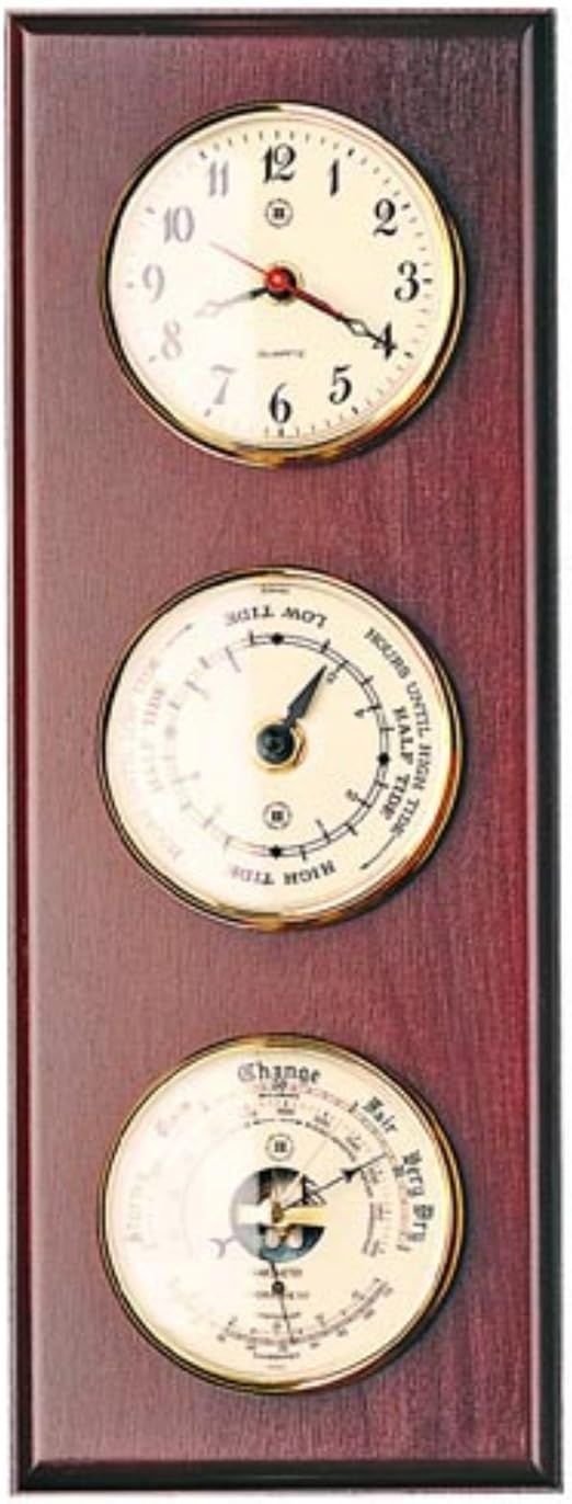 Amazon.com : Time Tide Clocks, Barometer and Thermometer Color: Oak ...