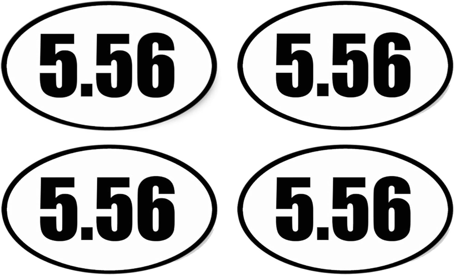 Amazon.com - Rogue River Tactical 4X 5.56 Decal Sticker Oval Euro Vinyl ...