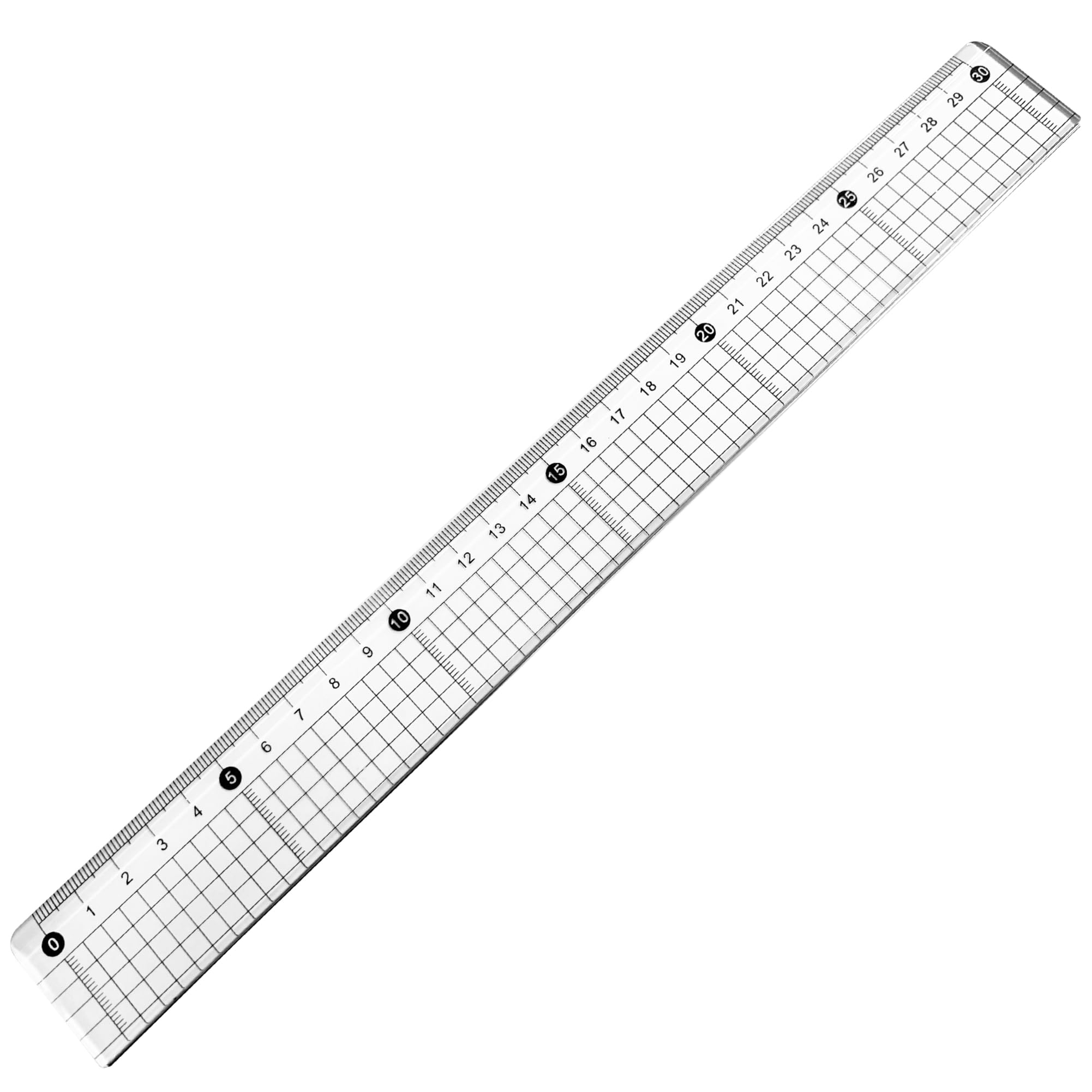30cm Clear Acrylic Cutting Ruler with Steel Edge : Amazon.co.uk ...