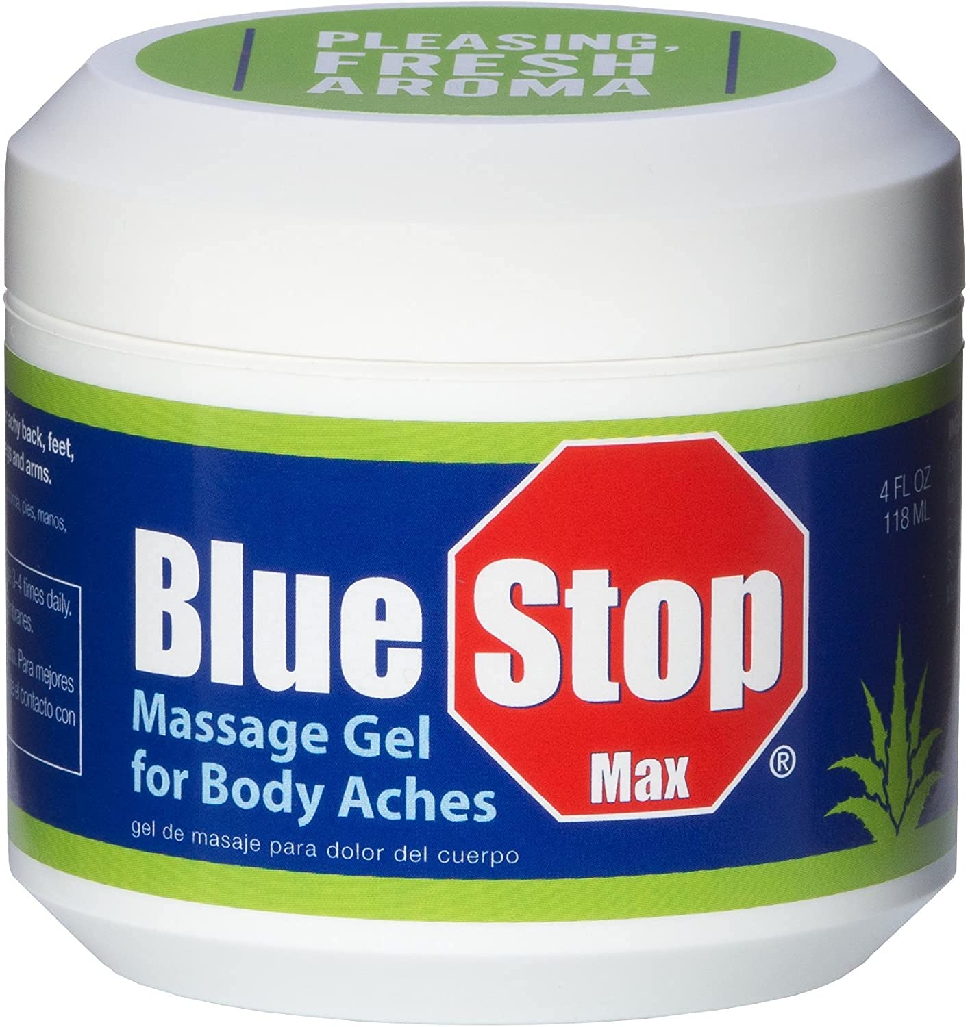 Buy Blue Stop Max Massage Gel and Muscle Rub Made with Aloe Vera, Emu ...
