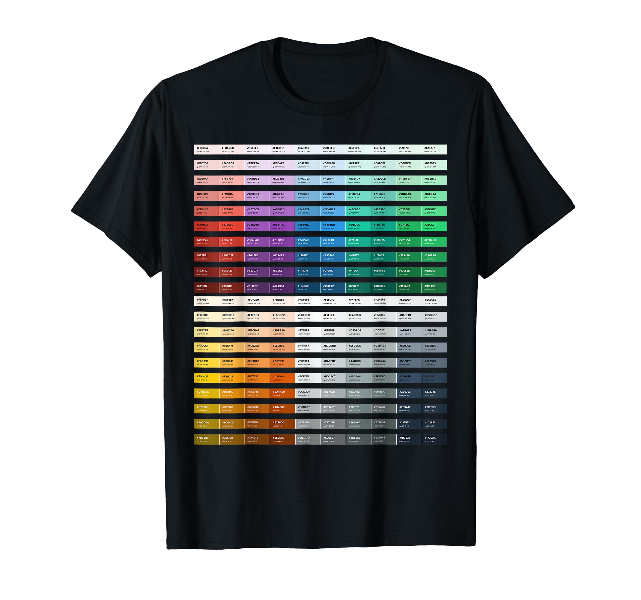 Buy Color ChartHex RGB Color Chart T-Shirt Online at desertcartINDIA
