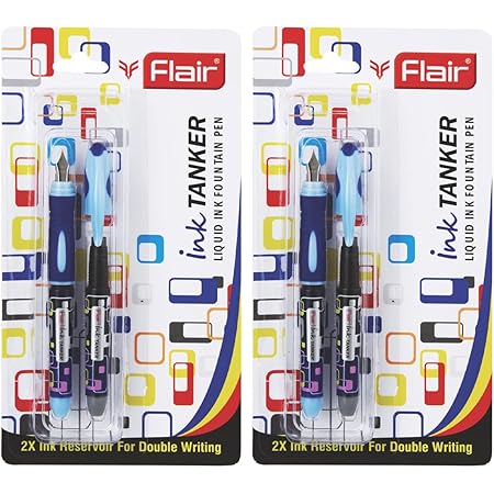 FLAIR Inky Series Robot Liquid Ink Fountain Pen Blister Pack | Free 2 ...