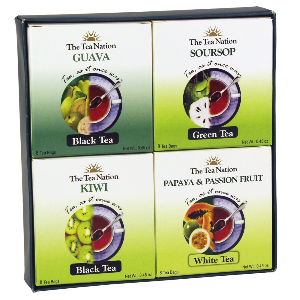 Amazon.com : The Tea Nation Tea Collection Pack, Green, White and Black ...