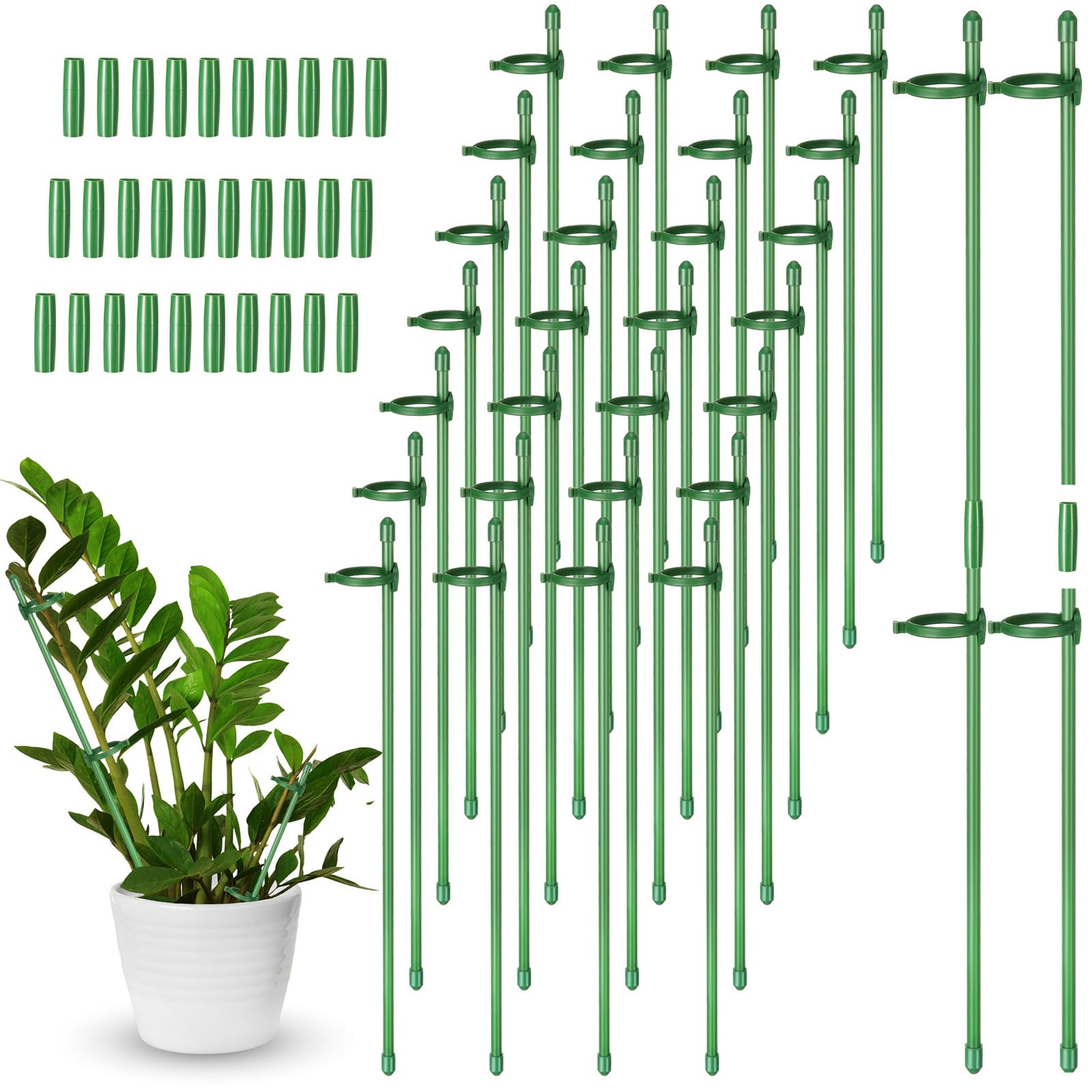 Snapklik.com : Meekoo 60 Pcs Adjustable Garden Plant Support Stakes ...