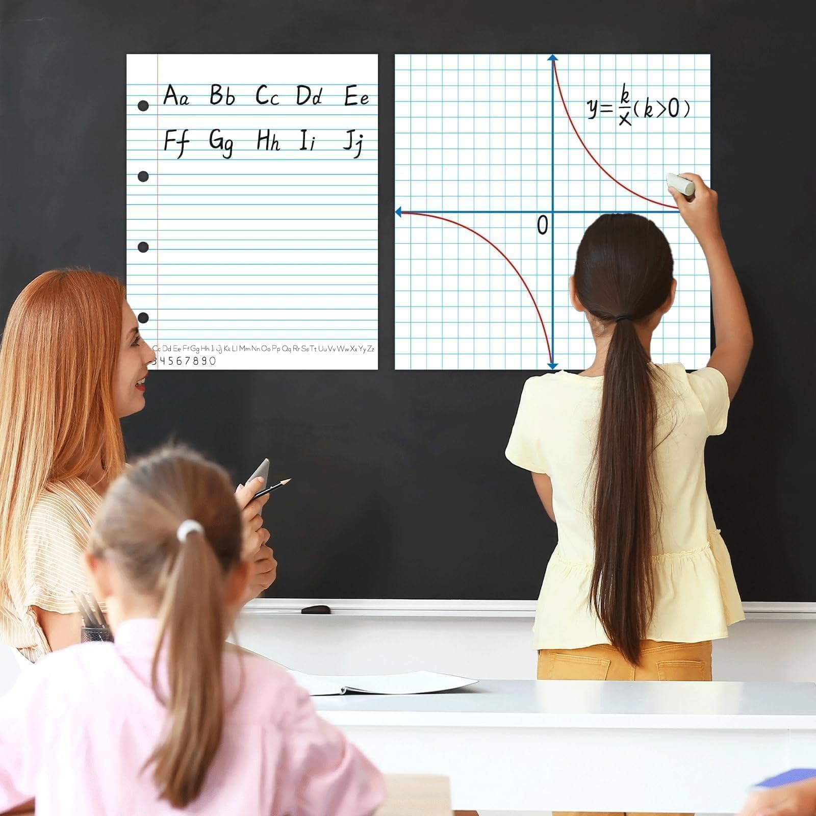 Magnetic Drawing Board Graph Paper Pad Magnetic Grid Dry Erase ...