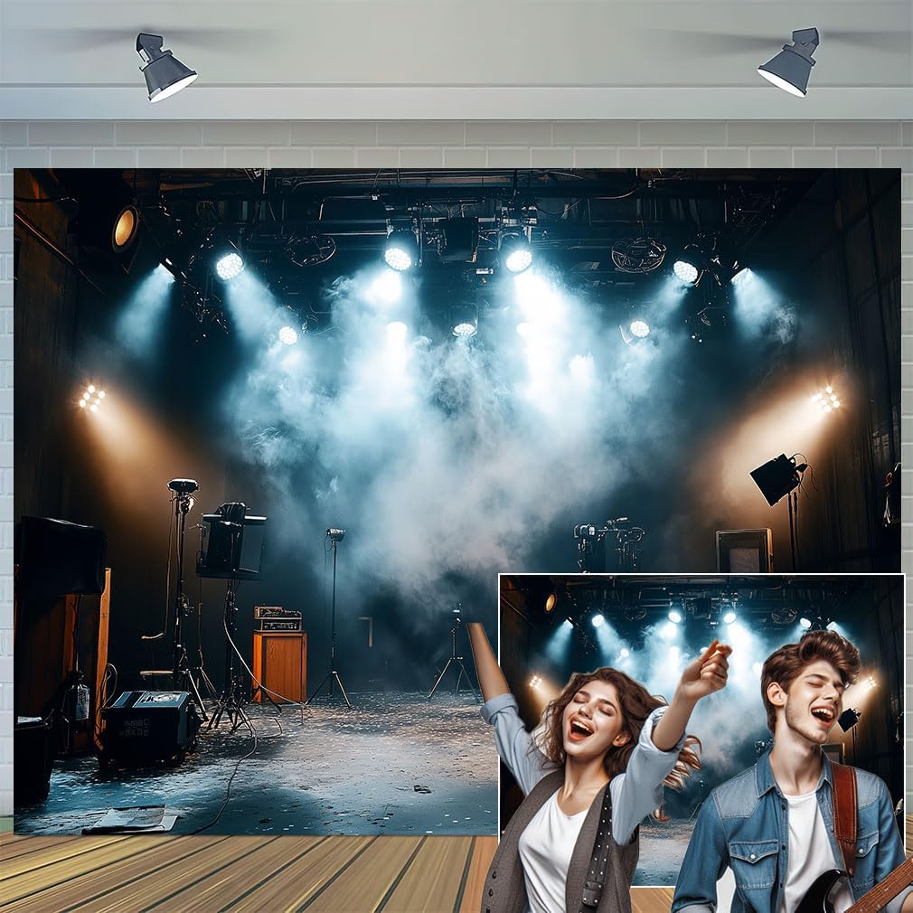 Amazon.com : 7X5ft Stage Photo Backdrop Photography Karaoke Night ...