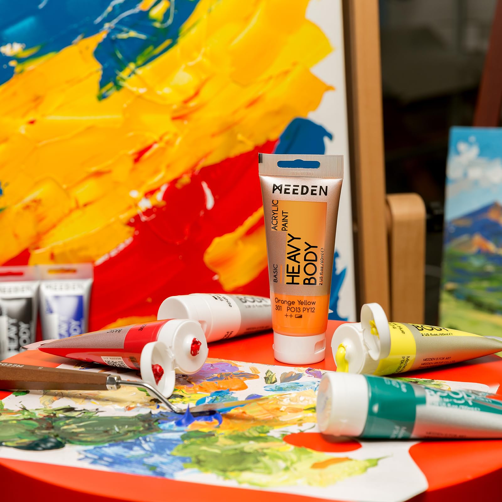 Snapklik.com : MEEDEN Heavy Body Acrylic Paint - Basic Satin Finish 24 ...