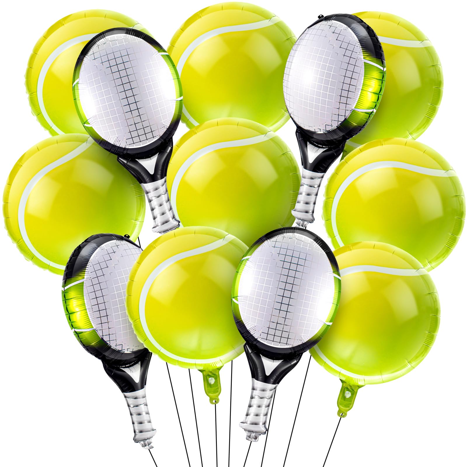 Amazon.com: Motionchic 12 Pieces Tennis Party Balloons Green Tennis ...