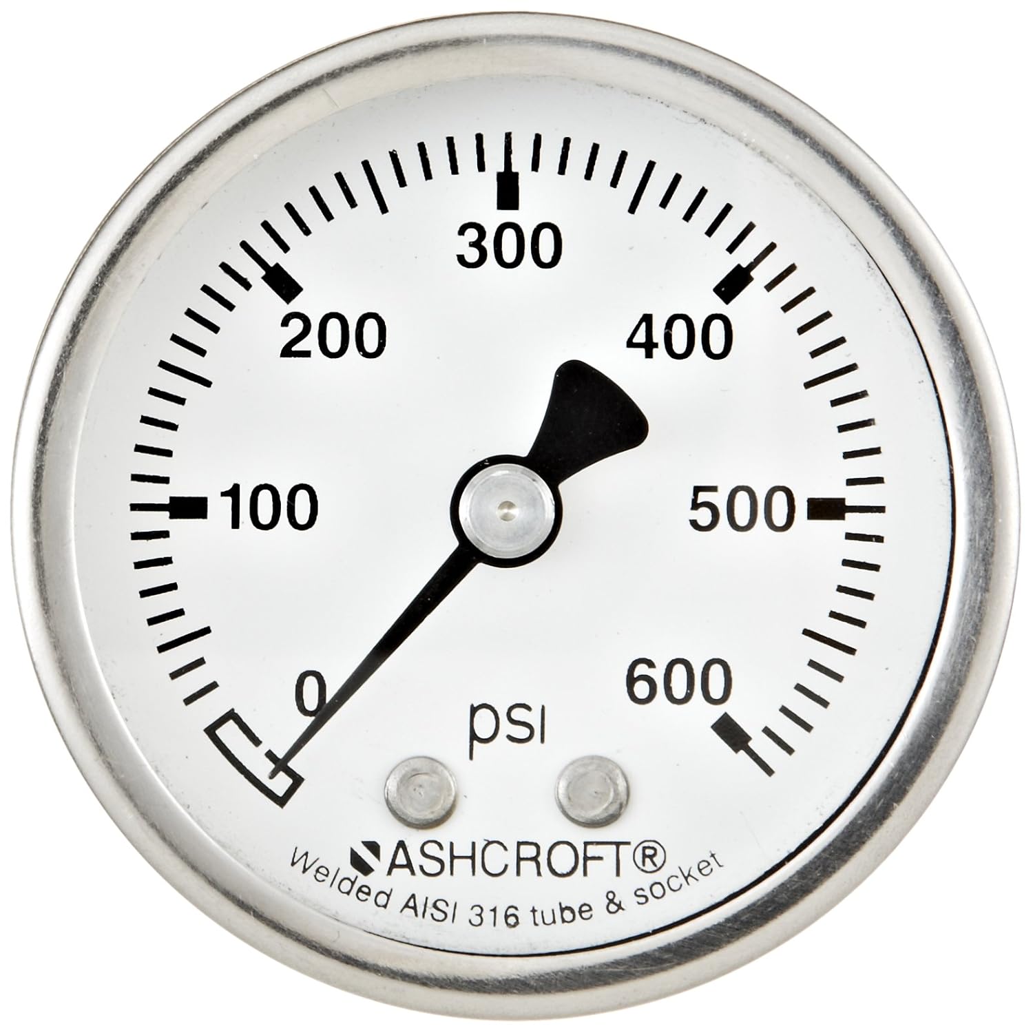 Ashcroft Tipo 1008S Acero Inoxidable Case Manómetro de Presión, 50 mm ...