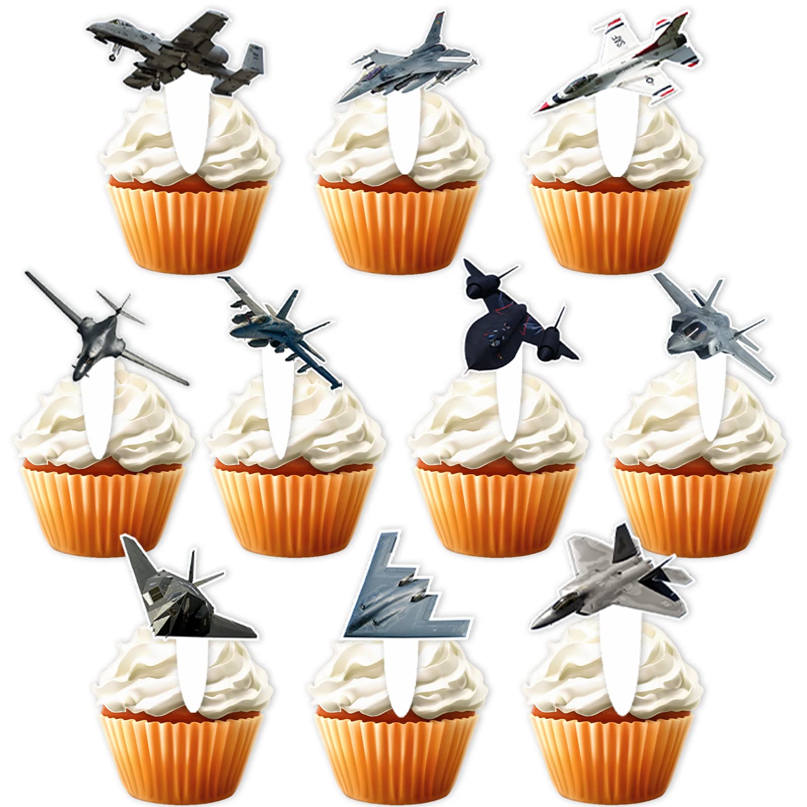 Amazon.com: 30pcs Airplane Dessert Cupcake Topper Baby Shower Children ...