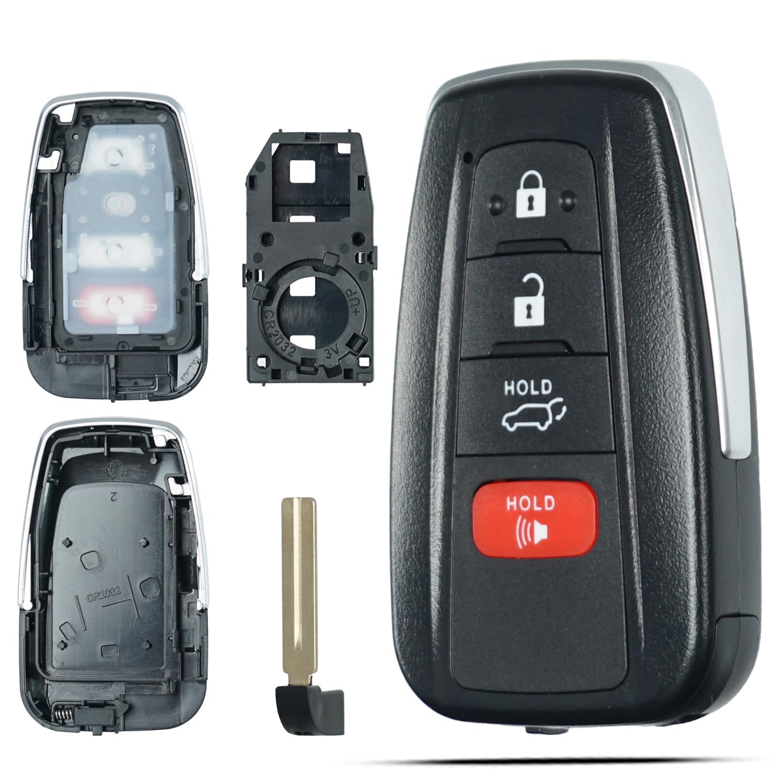 Amazon.com: Key Fob Shell Case Replacement Fits for Toyota Highlander ...