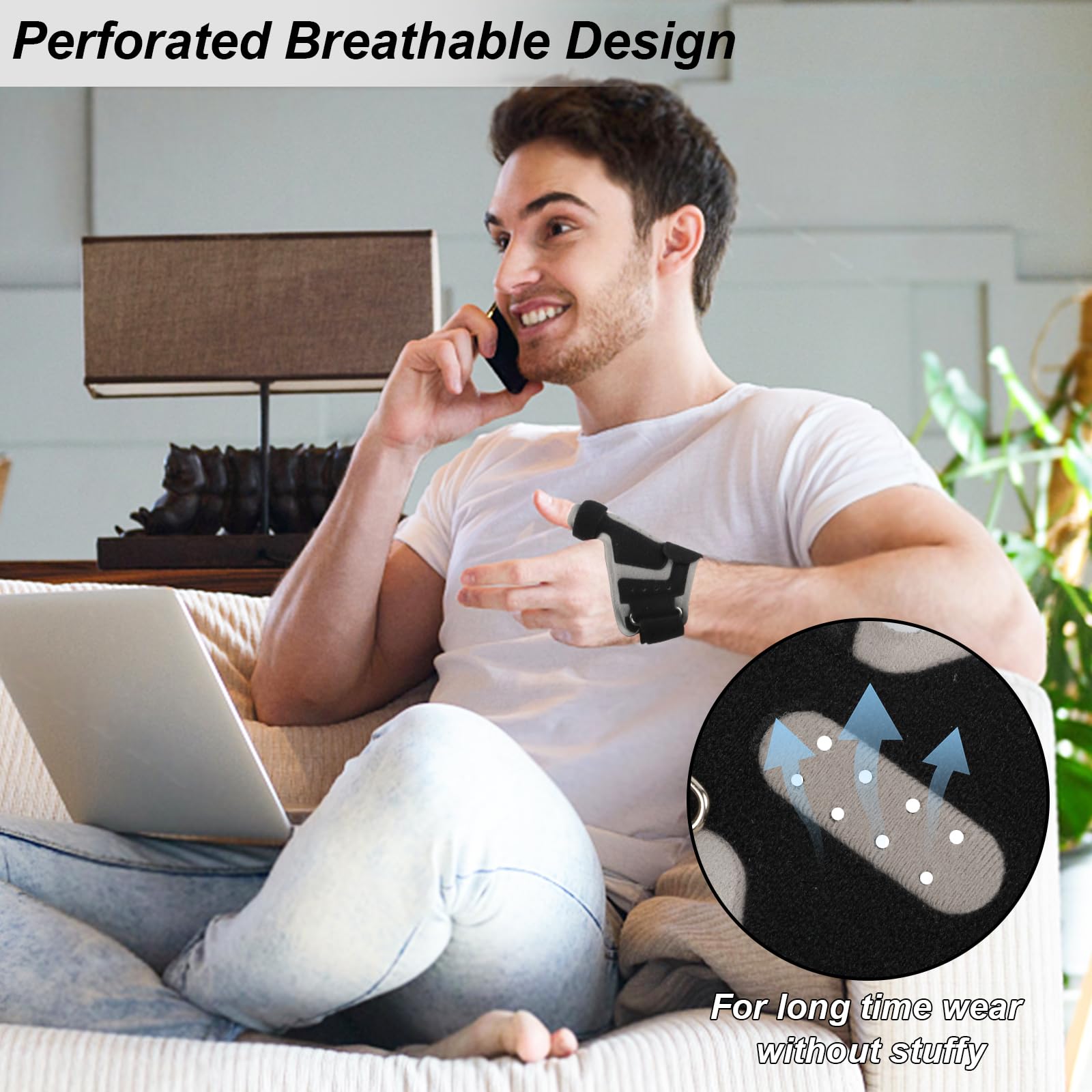 Snapklik.com : Thumb Brace For Men Women, Reversible Thumb Spica Splint ...