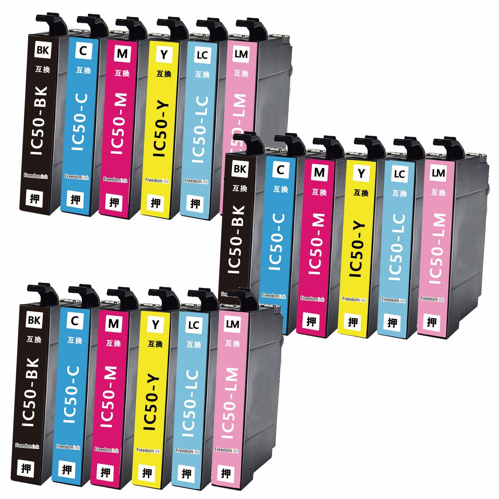 Amazon.co.jp: エプソン互換インクカートリッジ IC6CL50 IC50 大容量, 18個入り, 対応機種: EP-301 EP ...