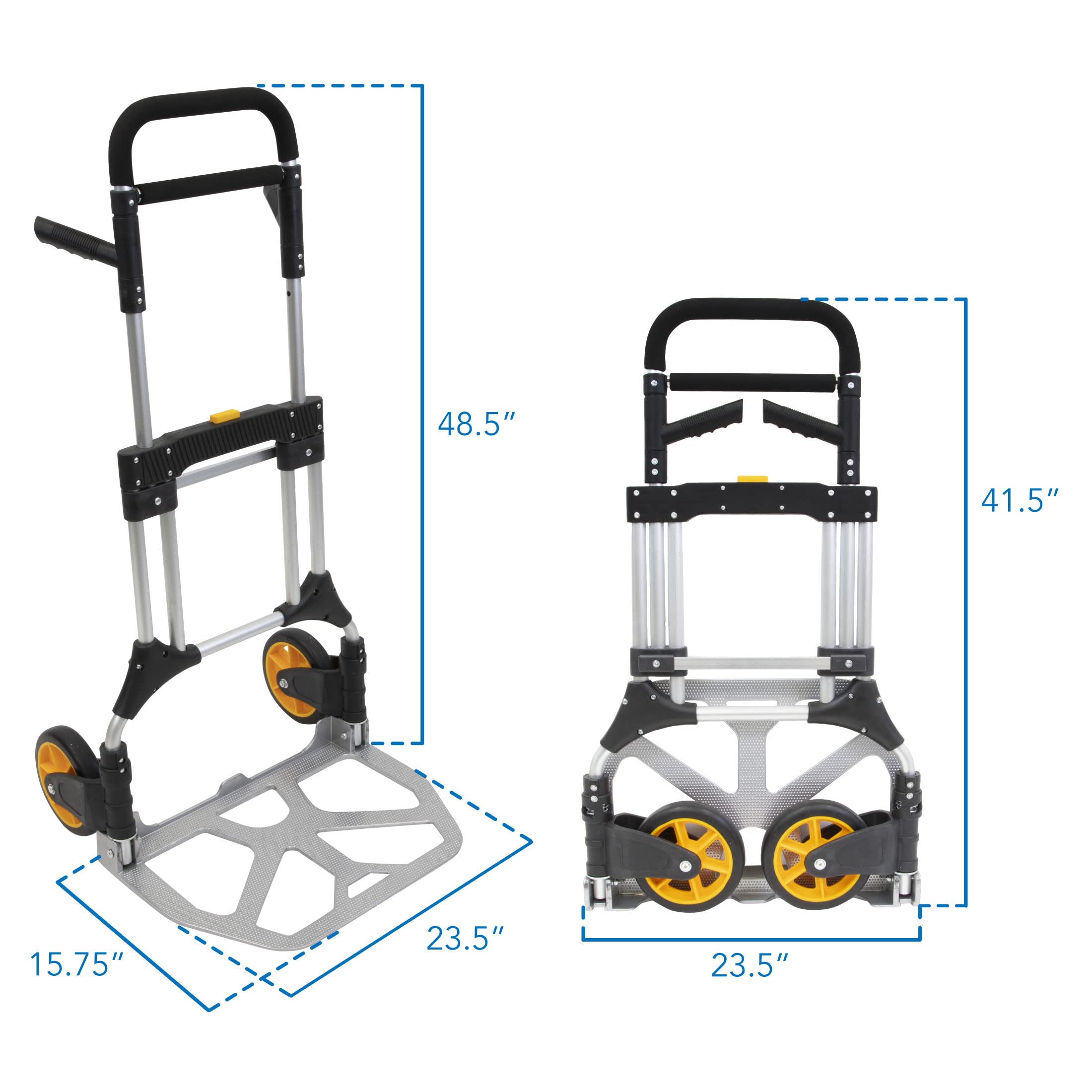 Snapklik.com : Mount-It Folding Dolly, Aluminum Trolley, Industrial ...