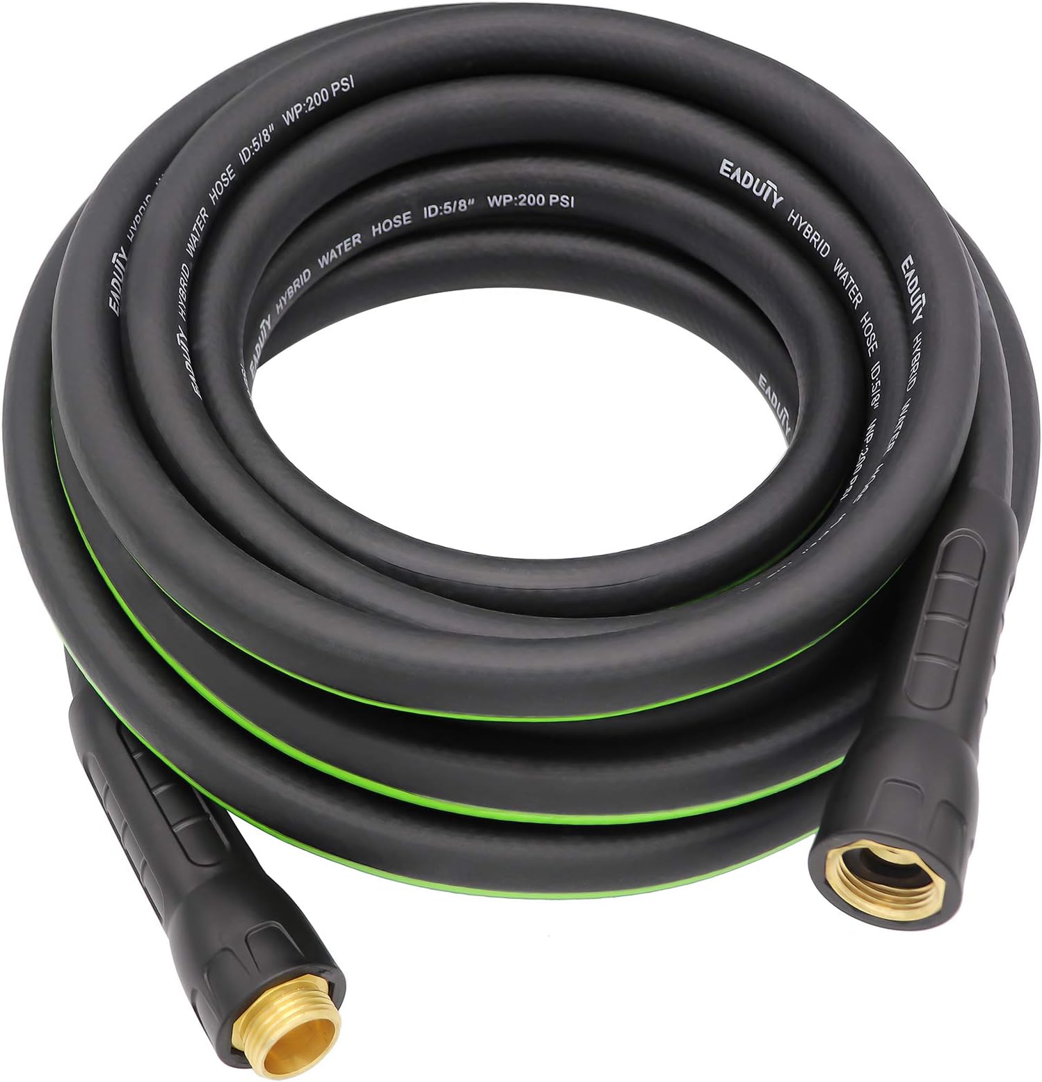 Amazon.com : 3/4" x 50' Garden Hose - Heavy-Duty Contractors Rubber ...