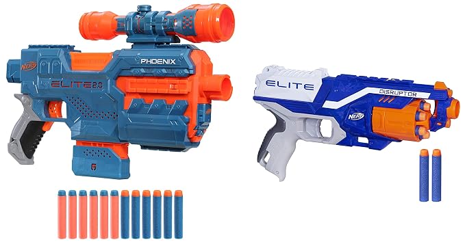 Nerf Elite 2.0 Phoenix Cs-6 Motorized Blaster&Disruptor Elite Toy ...