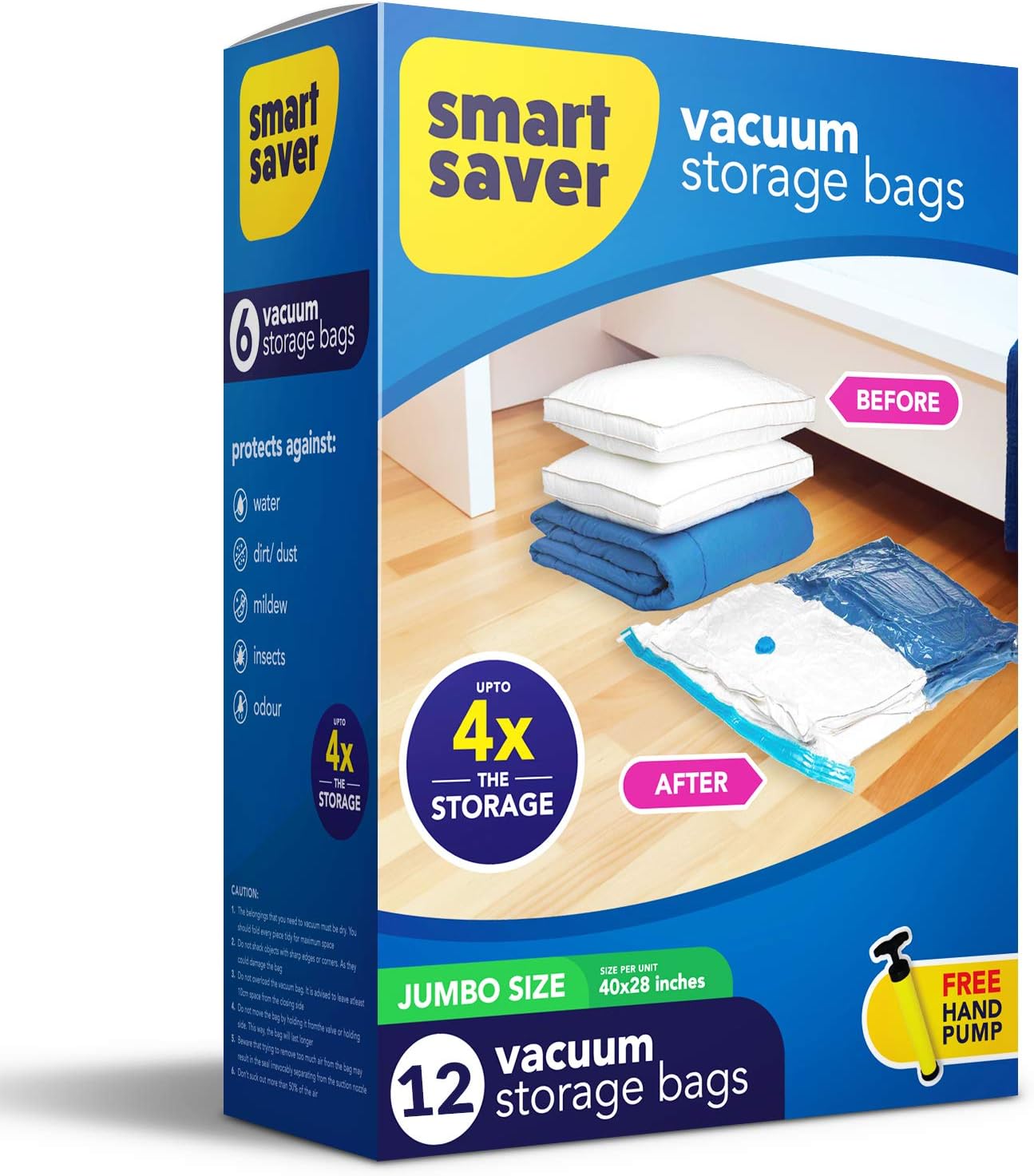 Amazon.com: 12 Jumbo Vacuum Storage Sealer Space Saver Bags Compression ...