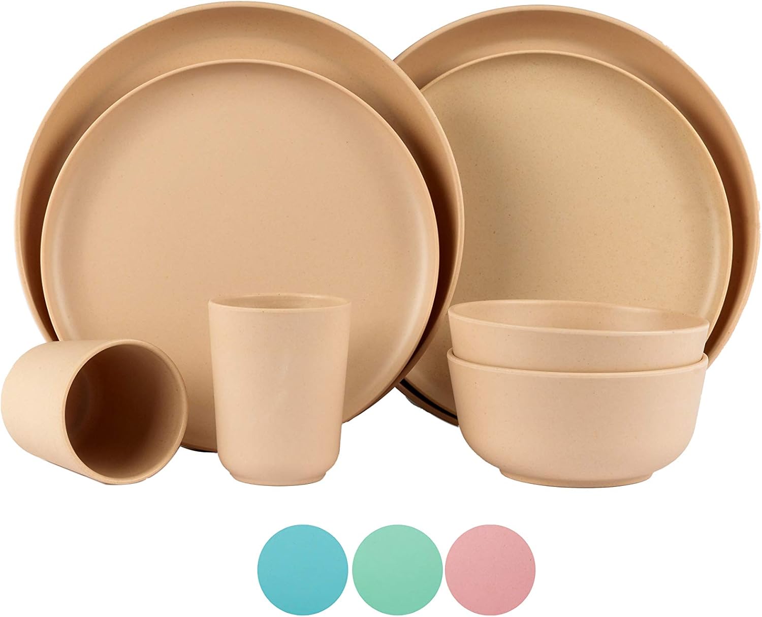 Amazon.com: BAMBOO LAND Set for 2 person (8 PCS) /bamboo fiber ...