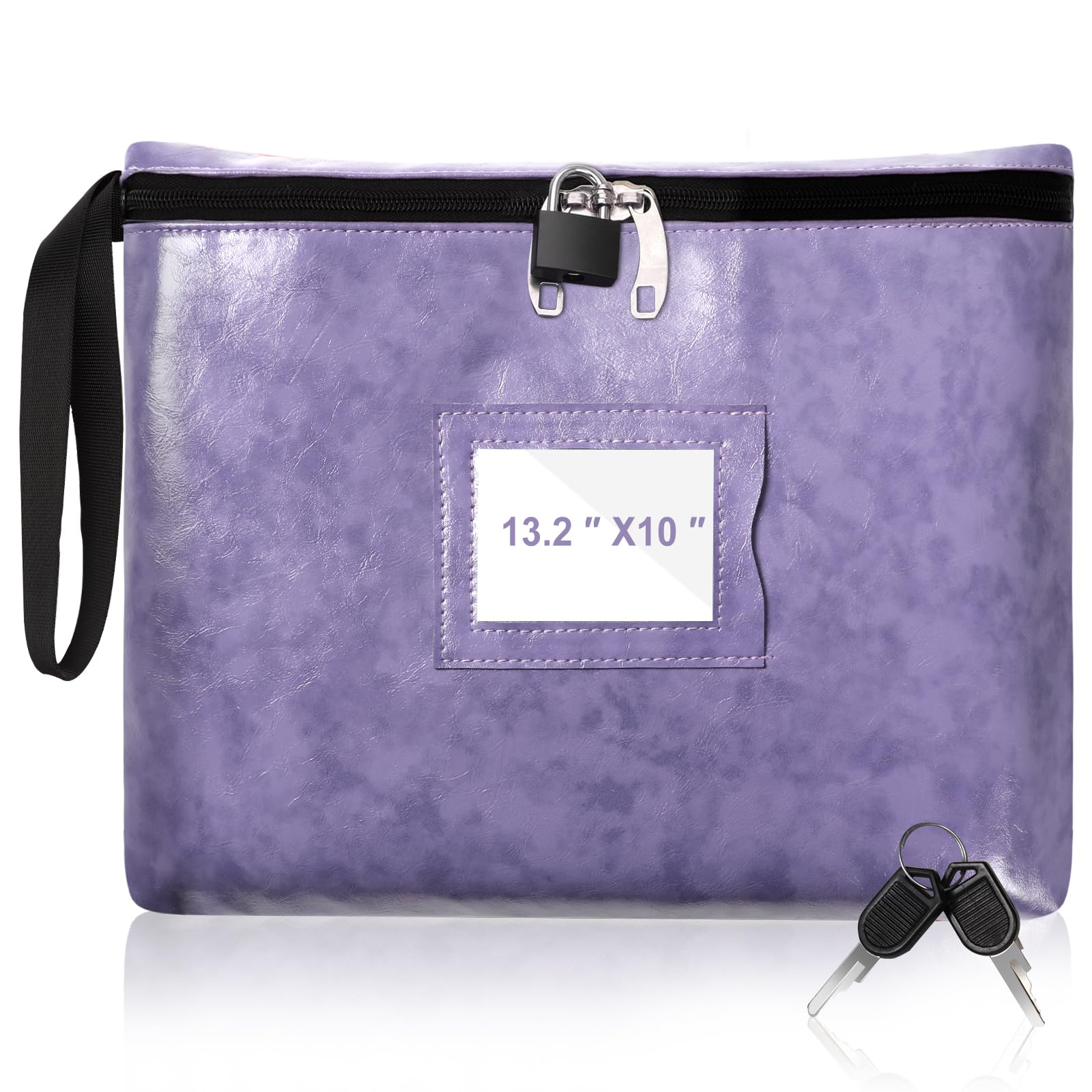 Amazon.com: Notary Bag with Lock 13.2 * 10 Inches Purple Leather Notary ...